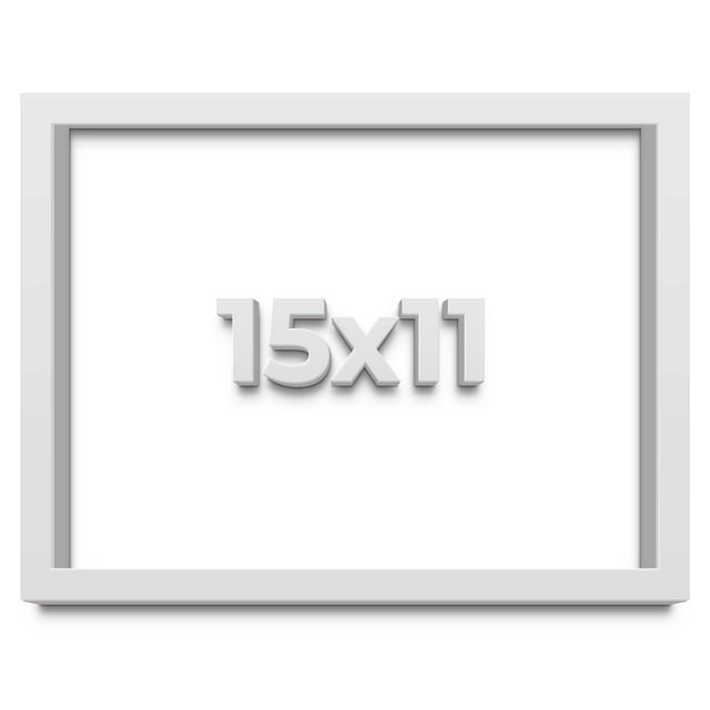 15x11 Shadow Box Frame White | 2 Inches Deep Real Wood Contemporary ...
