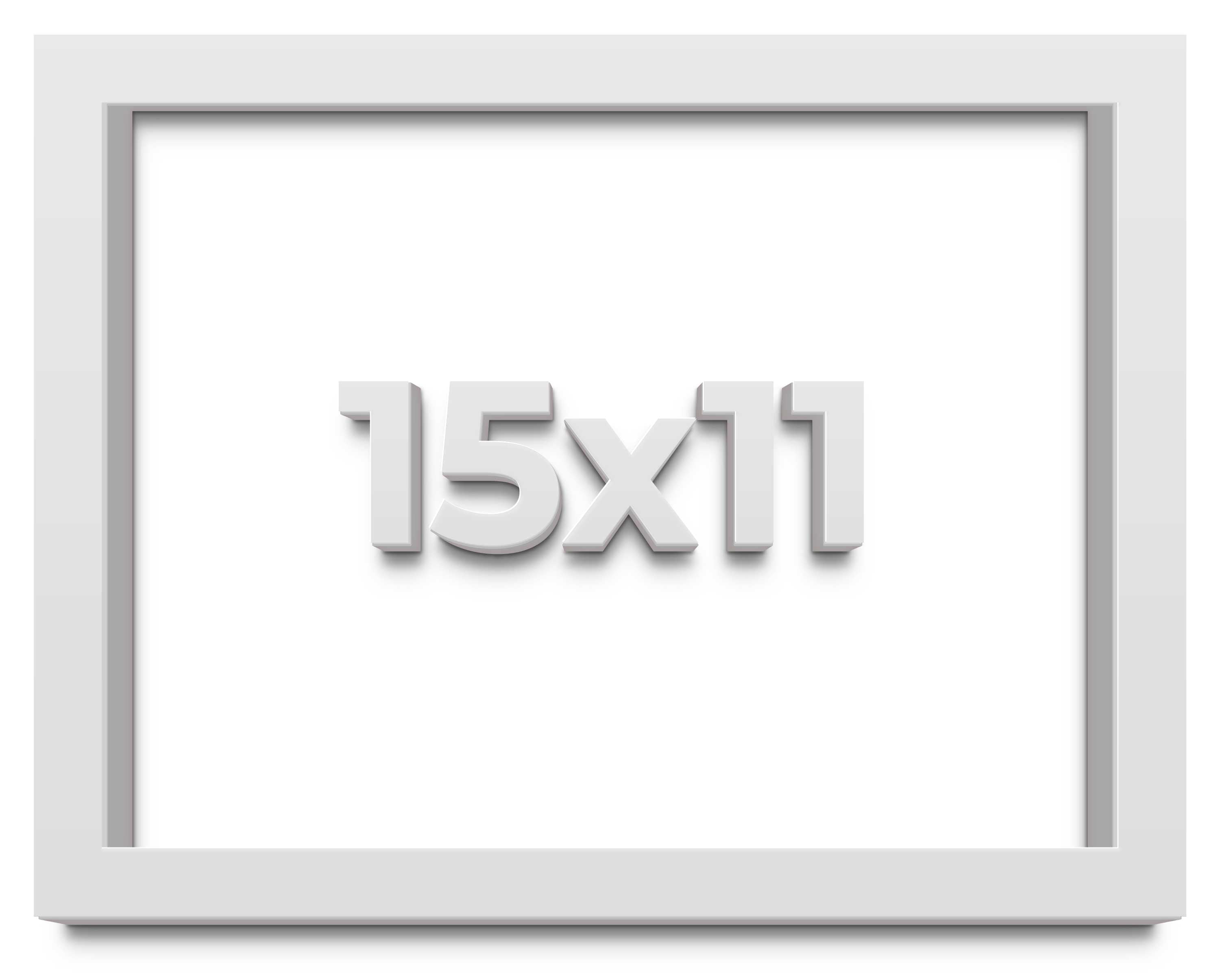 15x11 Shadow Box High Gloss White Display Frame | 1.625 Inches Deep | 1 ...