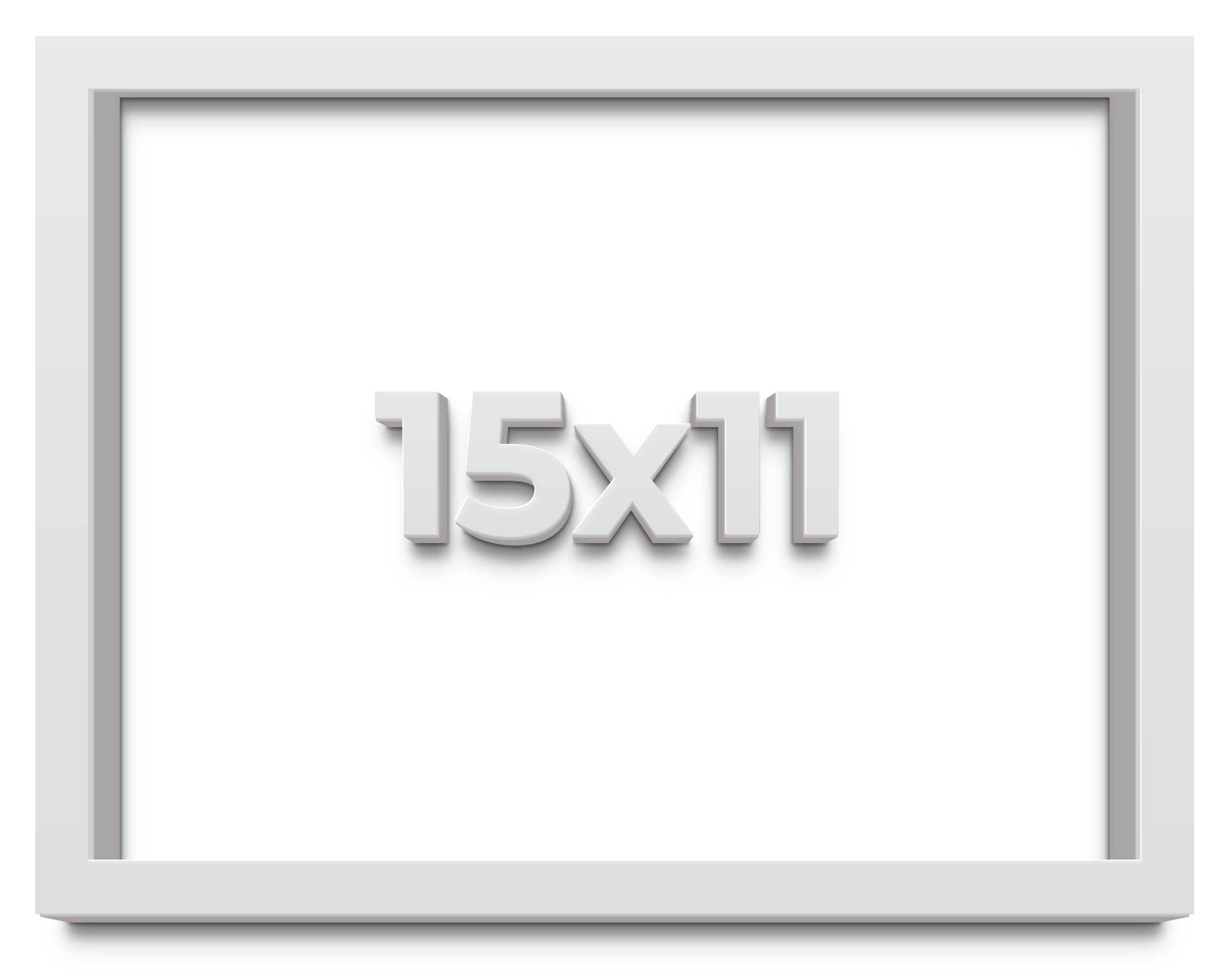 15x11 White Shadowbox Frame - Interior Size 15x11 by 1.5 Inches - Made ...