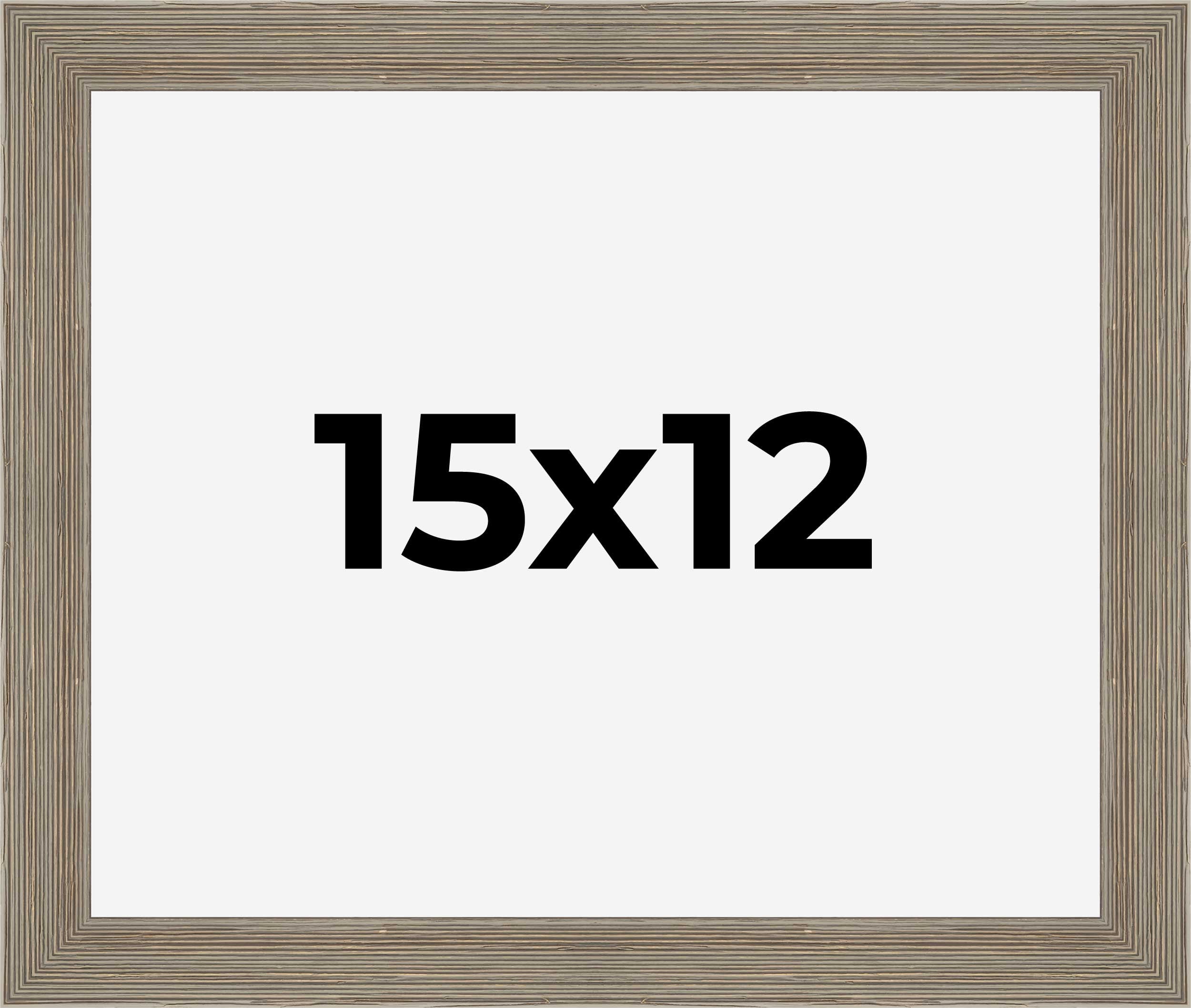 15x12 Frame Gray Barnwood Rustic Solid Wood Picture Frame | 1.5 Inch ...