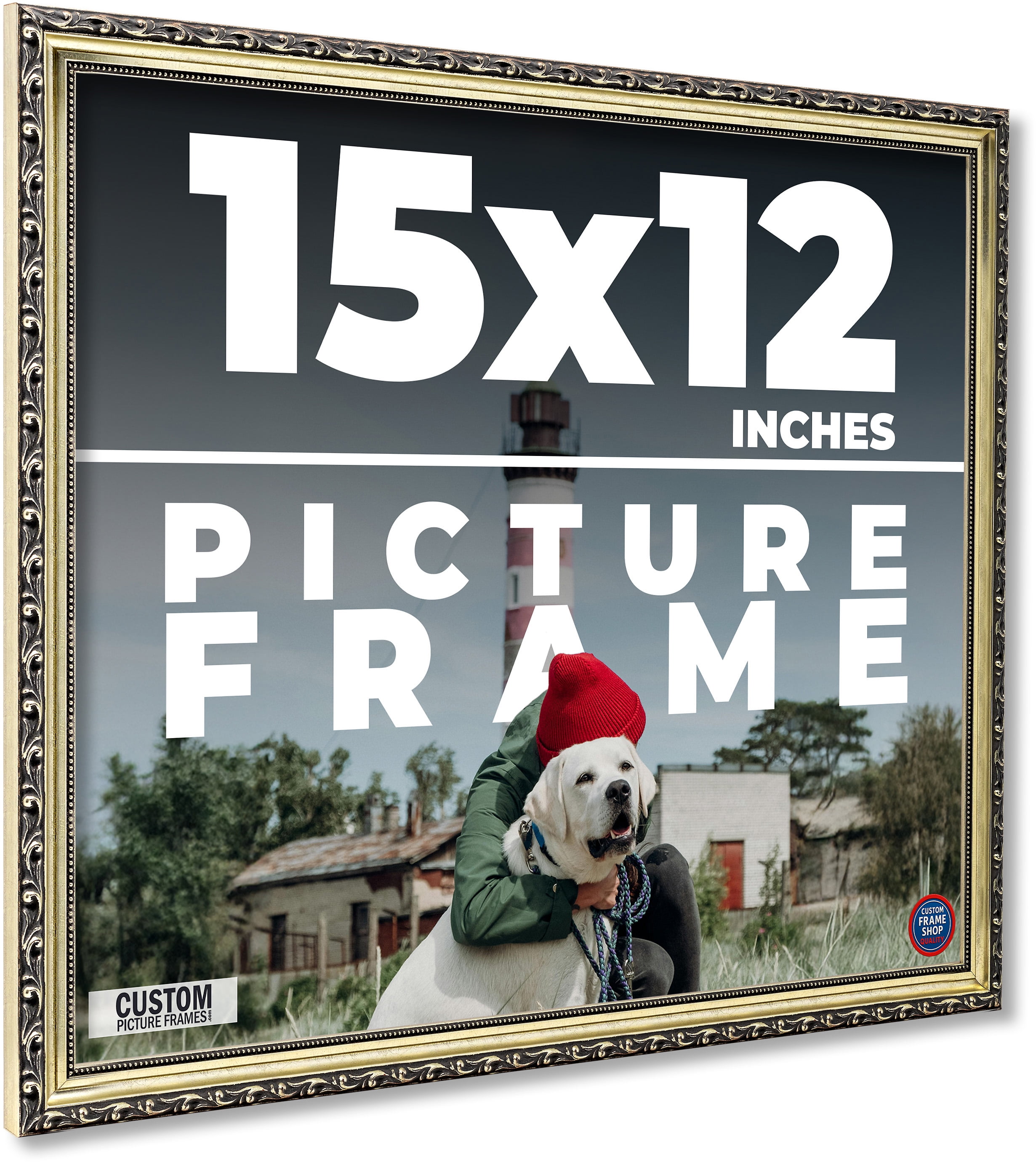15x12 Frame Silver Solid Wood Picture Frame Width 1.125 Inches ...