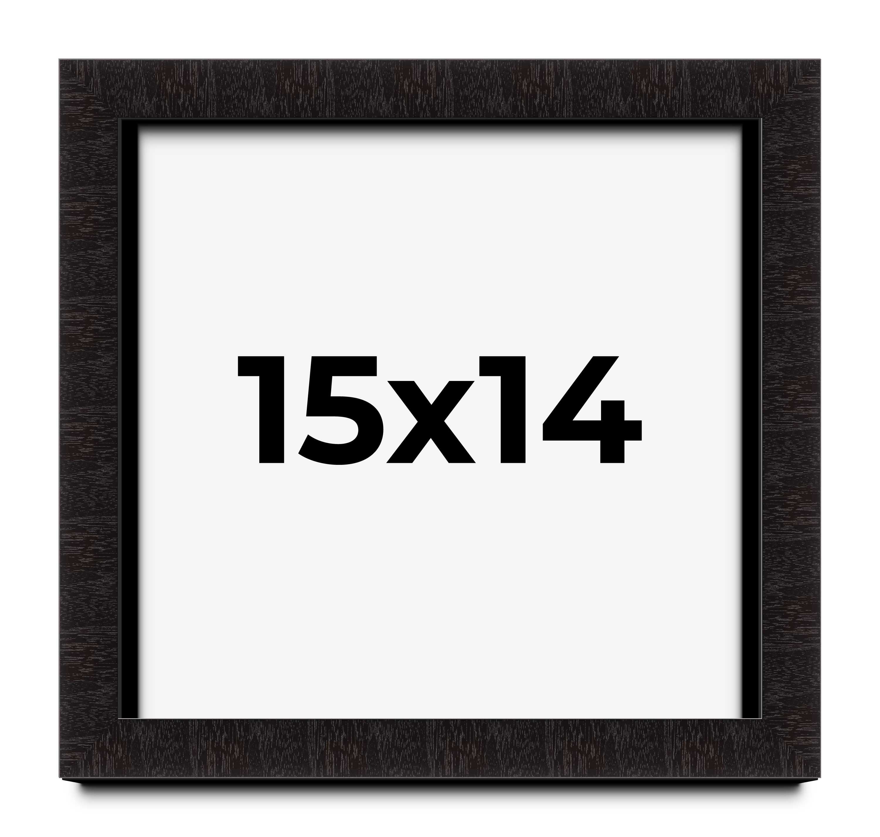 15x14 Shadow Box Black Solid Wood Display Picture Frame | 1 Inch Rabbet ...