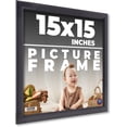 15x15 Solid Wood Frame, Black, with UV Resistant Framer's Acrylic ...