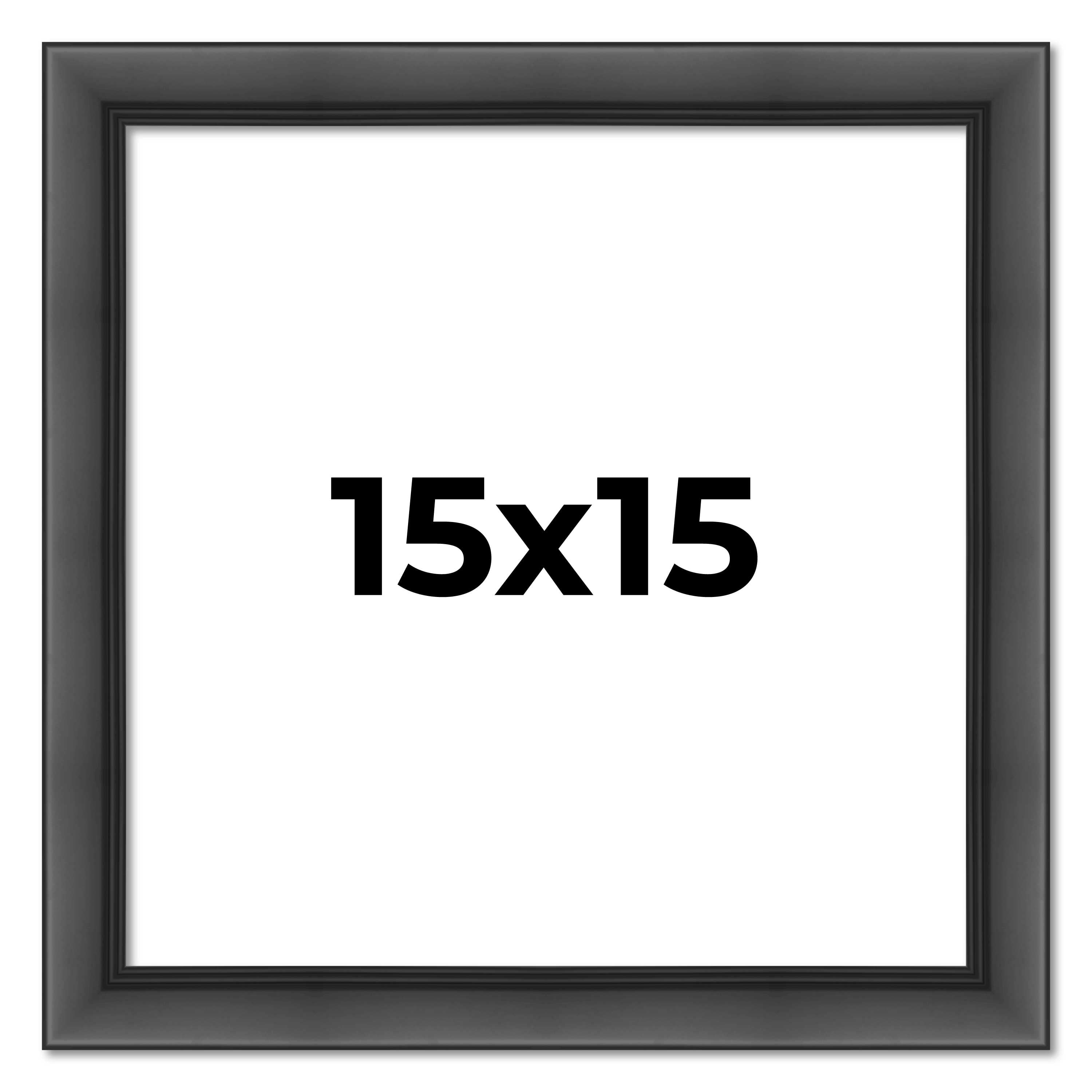 15x15 Solid Wood Frame, Black, with UV Resistant Framer's Acrylic ...