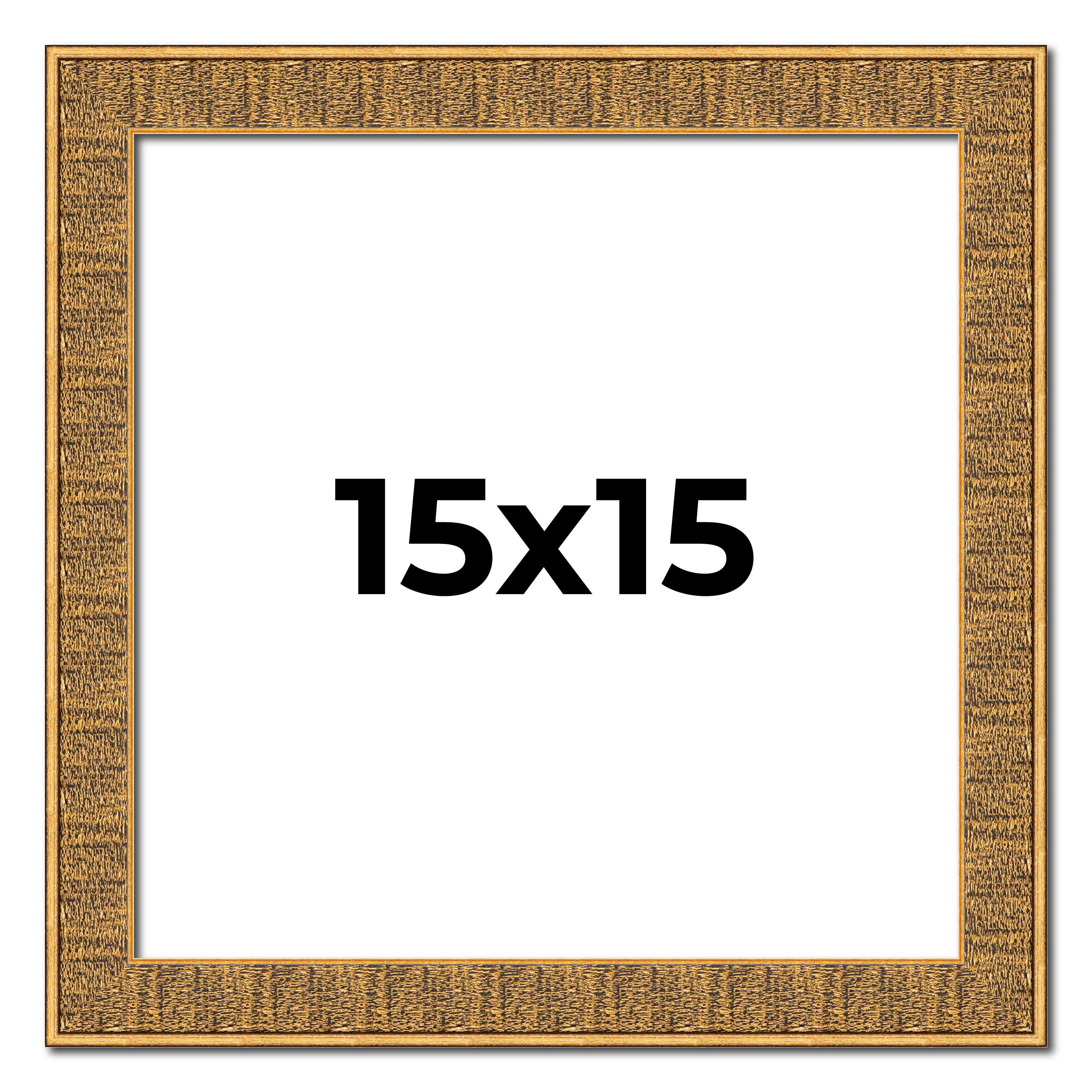 15x15 Frame Black and Gold Distressed Solid Wood Sonoma Picture Frame ...