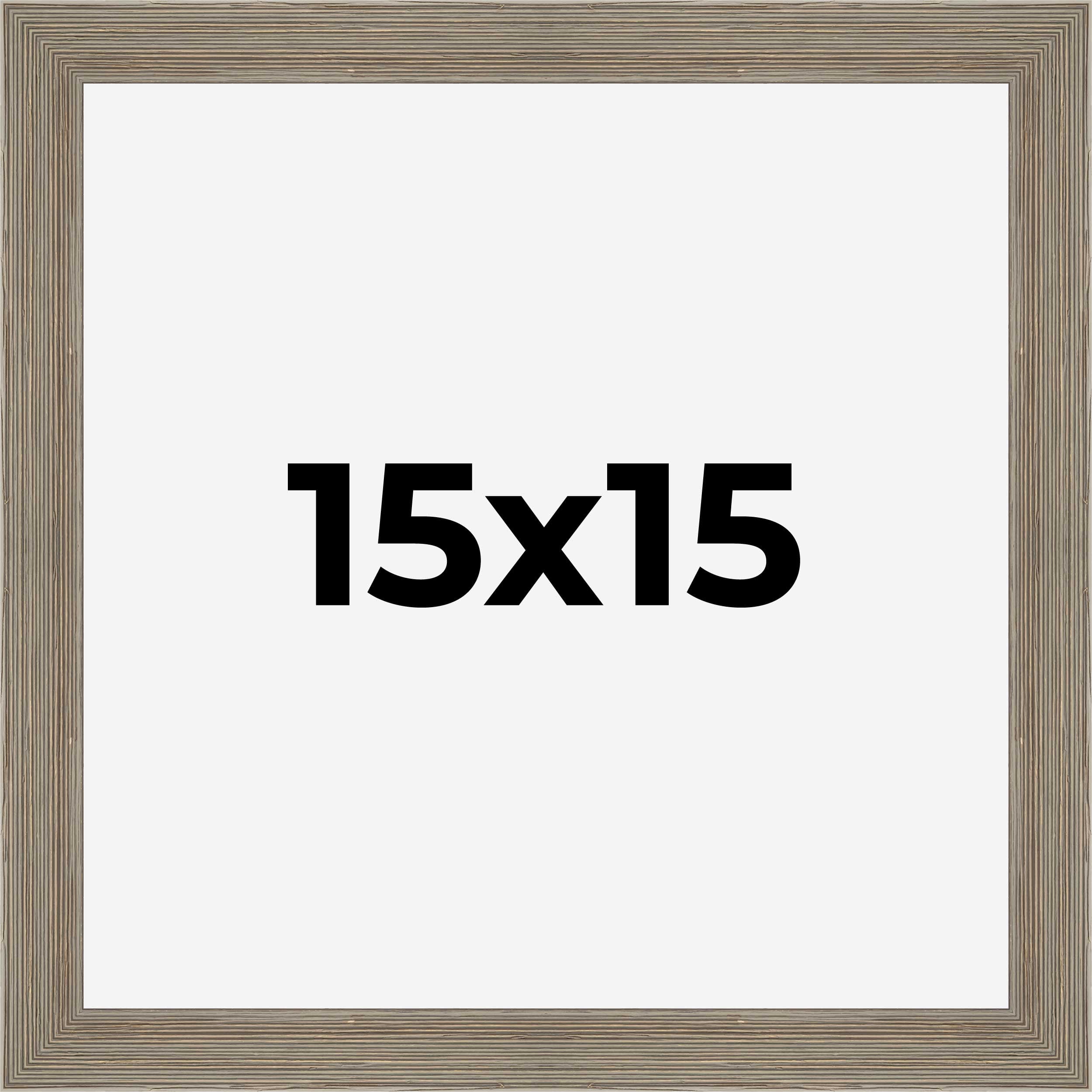 15x15 Frame Gray Barnwood Rustic Solid Wood Picture Frame | 1.5 Inch ...
