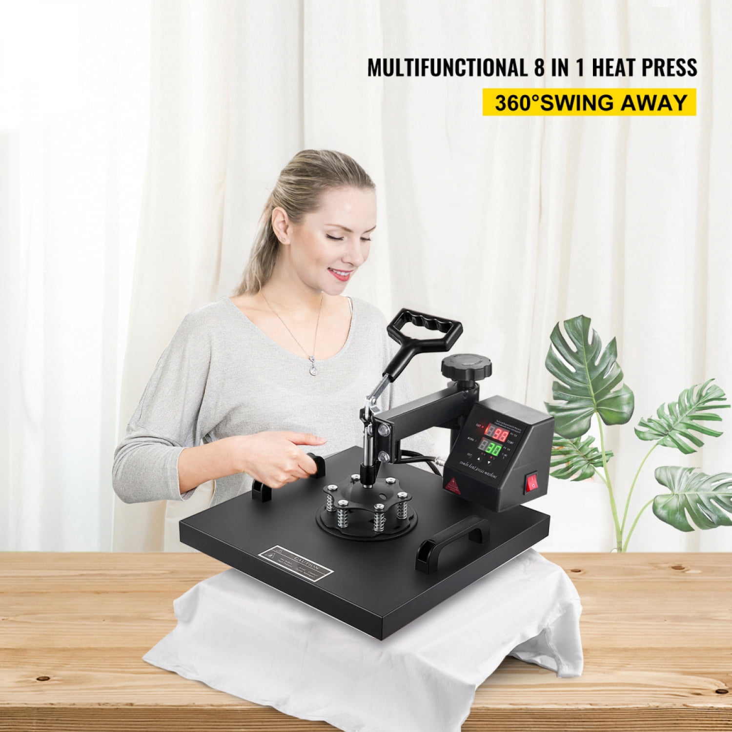 15x15 Inch 8 In 1 Heat Press Machine 1050W Digital Sublimation Transfer ...