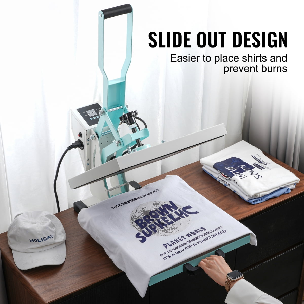 15x15 Inch Slide Out Heat Press Machine Digital Control Dual Insulation ...