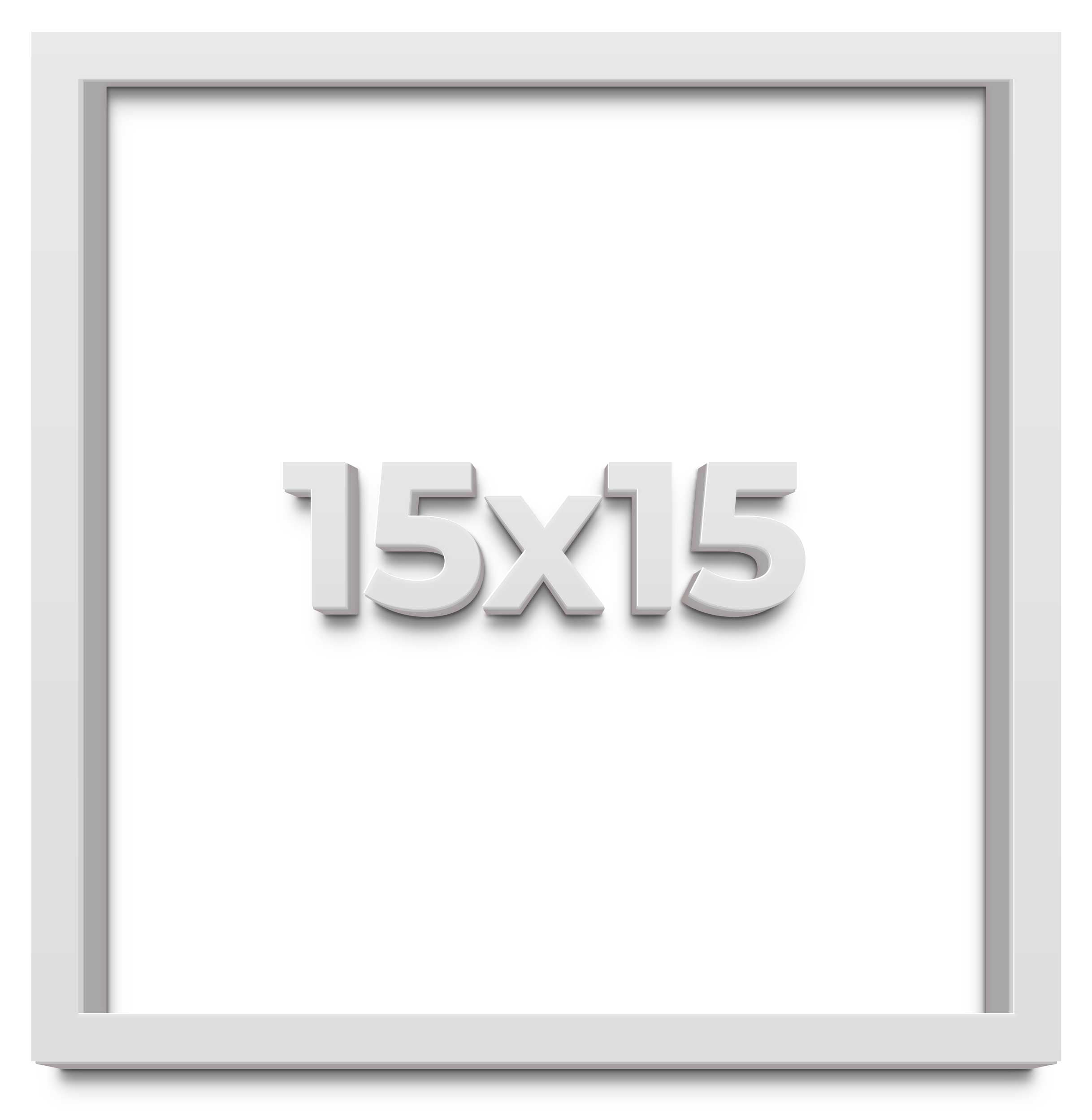 15x15 Shadow Box Frame White | 2 Inches Deep Real Wood Contemporary ...