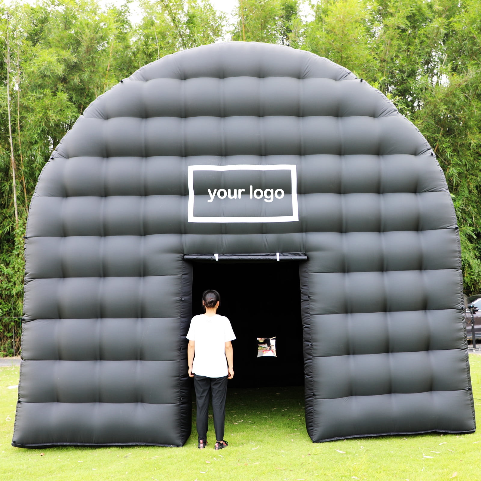 15x15x14Ft Black Inflatable Nightclu, Inflatable Party Tent with Blower ...