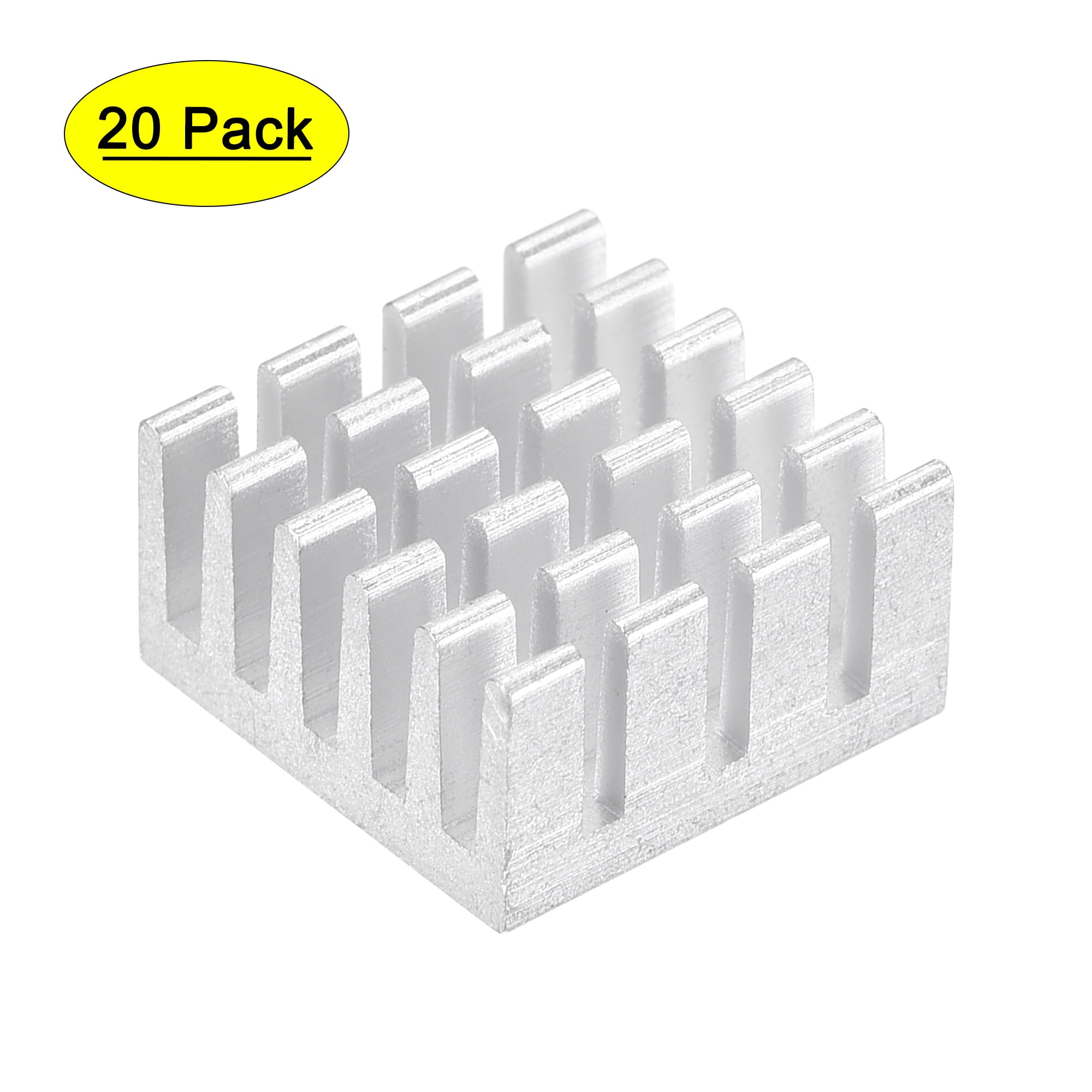 15x15x8mm Silver Tone Sticky Aluminum Heatsink Electronic Radiators 20 ...