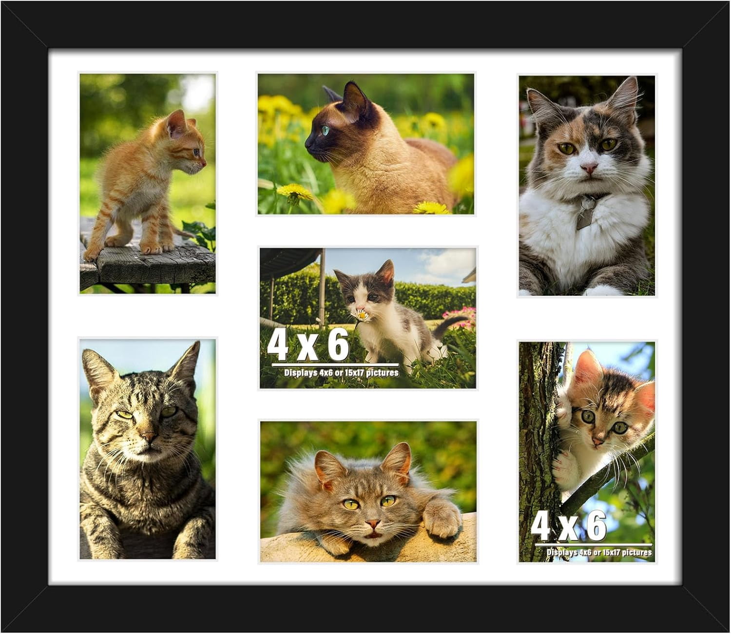 15x17 Collage Picture Frame 4x6 Collage Picture Frame Displays Seven ...