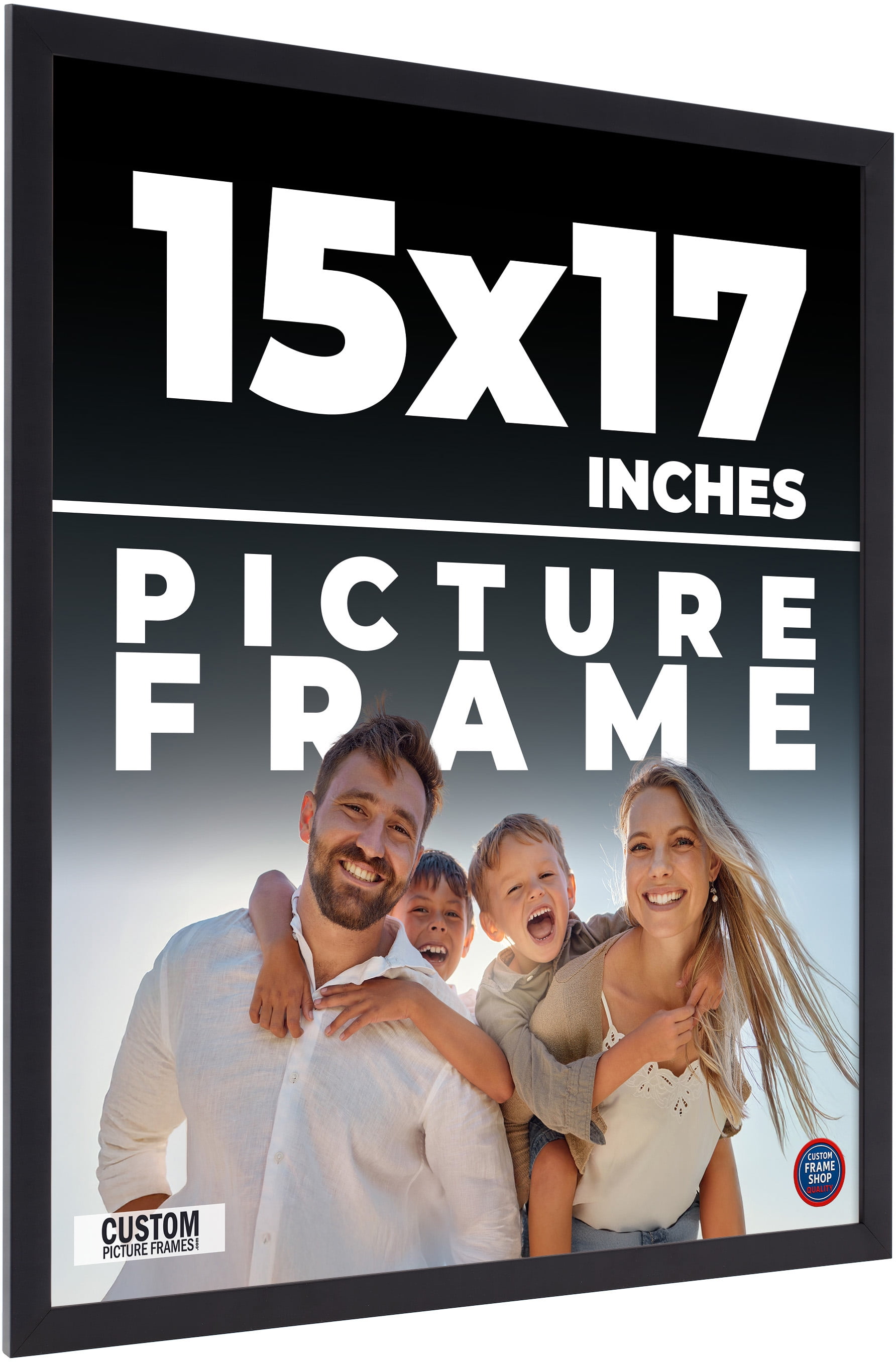 15x17 Frame Black Real Wood Picture Frame Width 0.75 inches | Interior ...