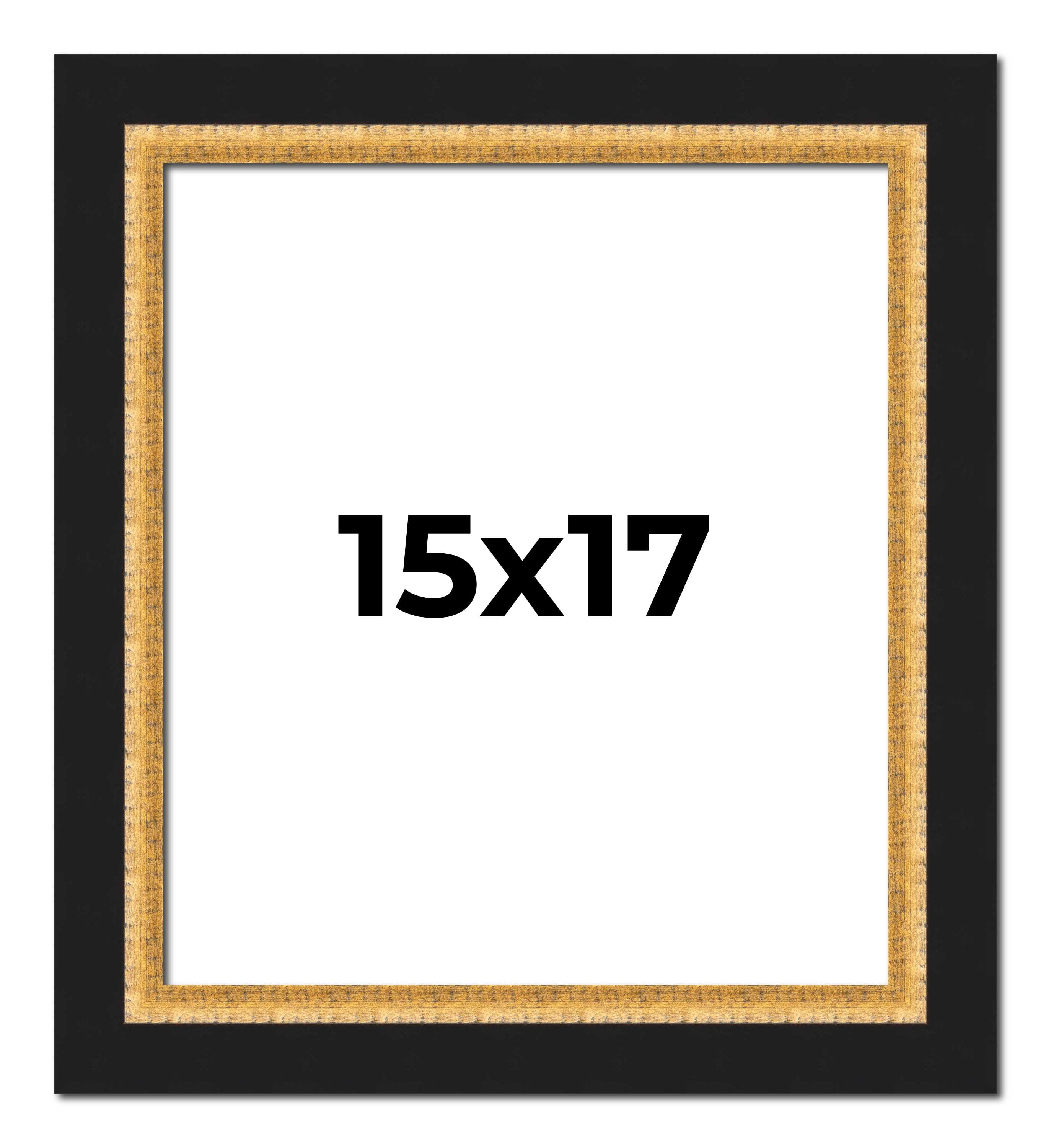 15x17 Frame Gold Real Wood Picture Frame Width 2.25 Inches | Interior ...