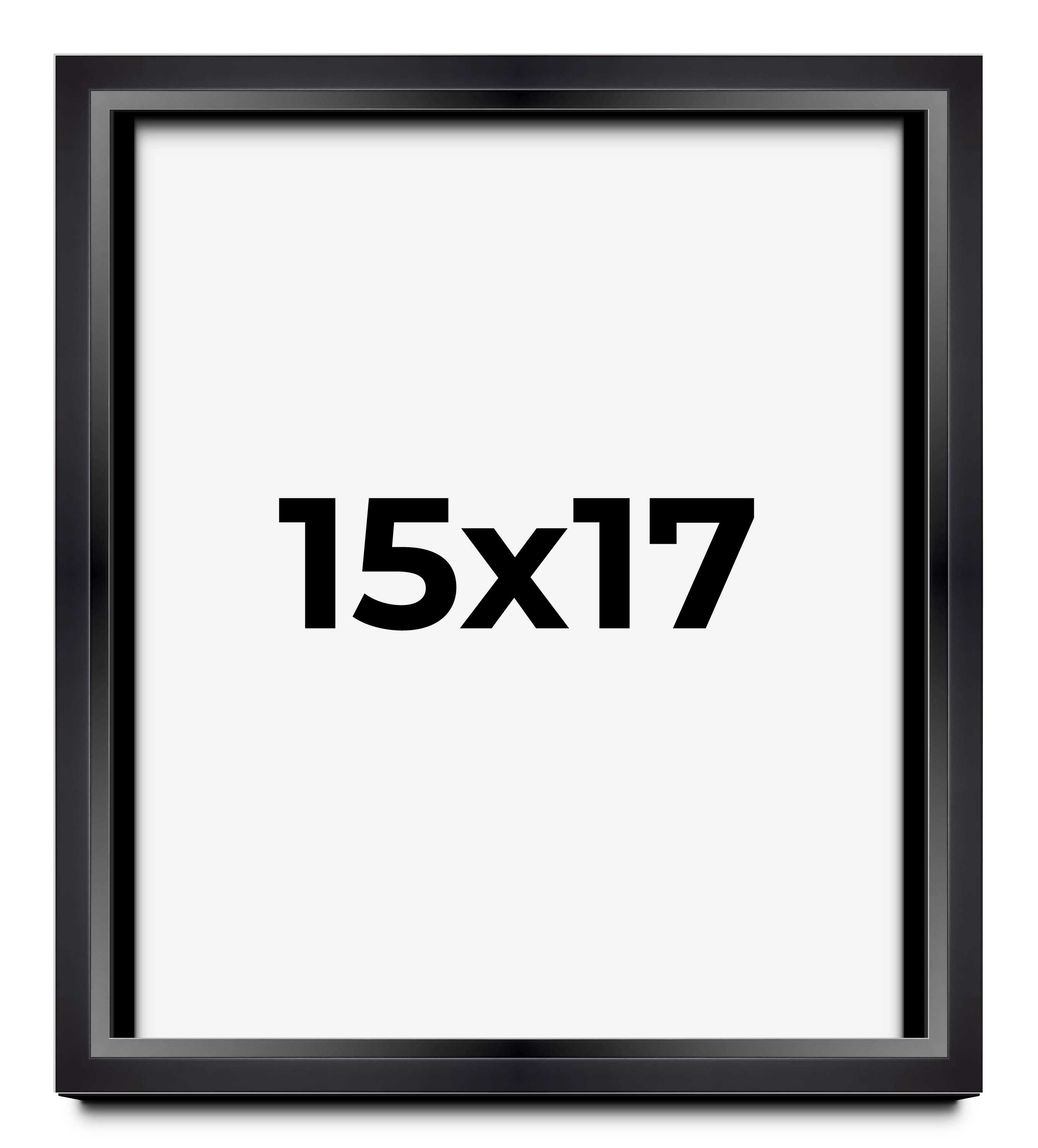 15x17 Shadow Box Frame Black | 1.25 inches Deep Real Wood Contemporary ...