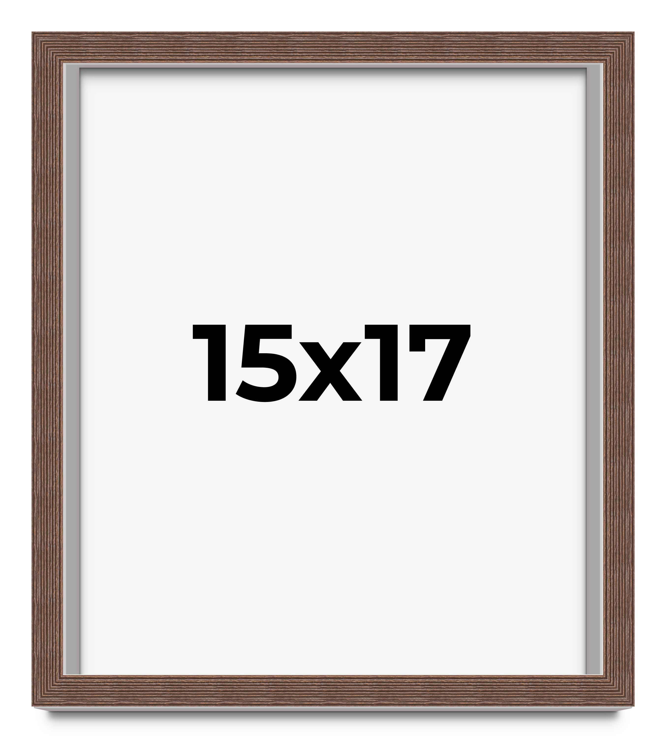15x17 Shadow Box Frame Brown | 1.125 inches Deep Real Wood Rustic ...