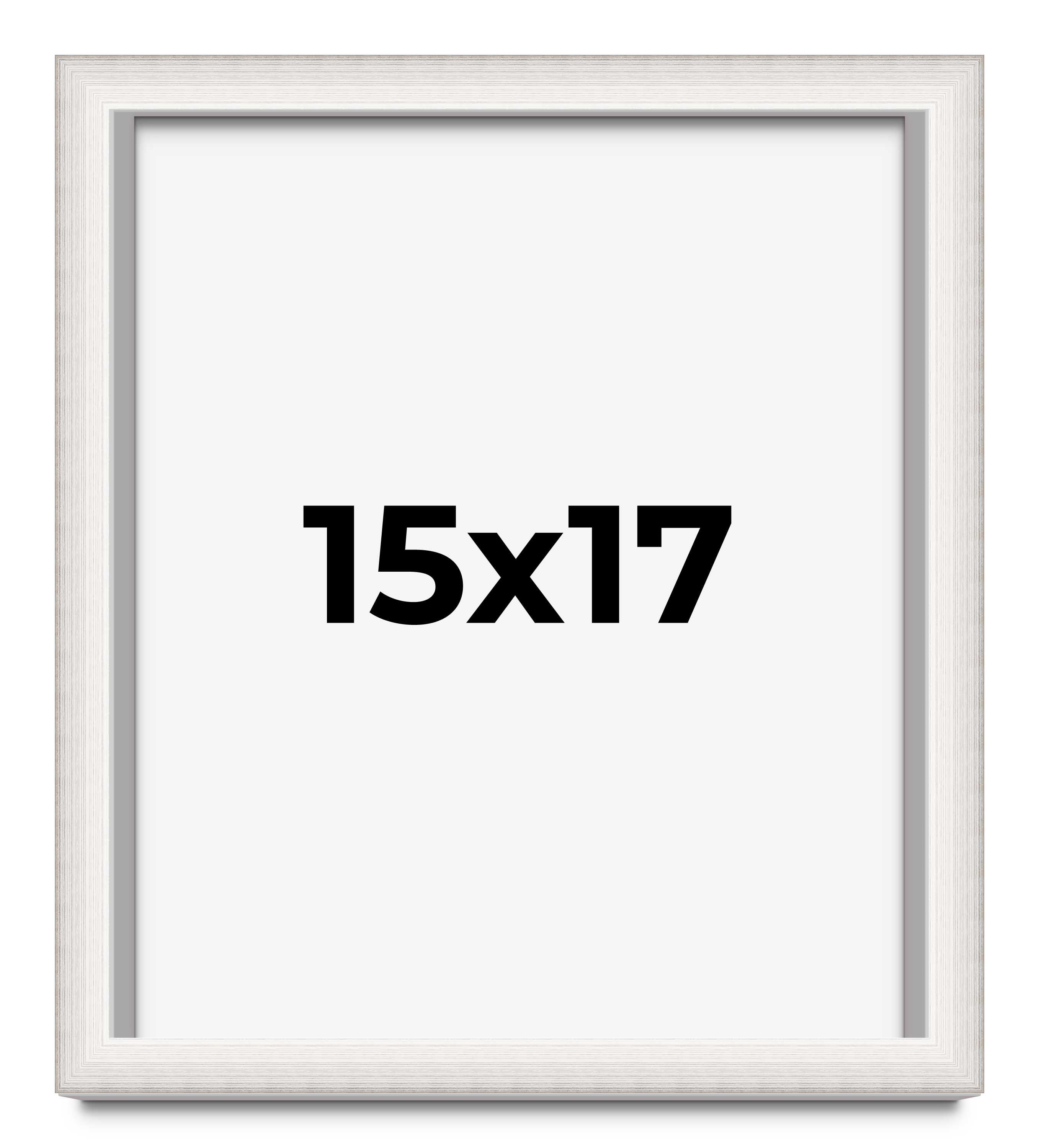 15x17 Shadow Box Silver Brushed Striped Display Frame | 1.625 Inches ...