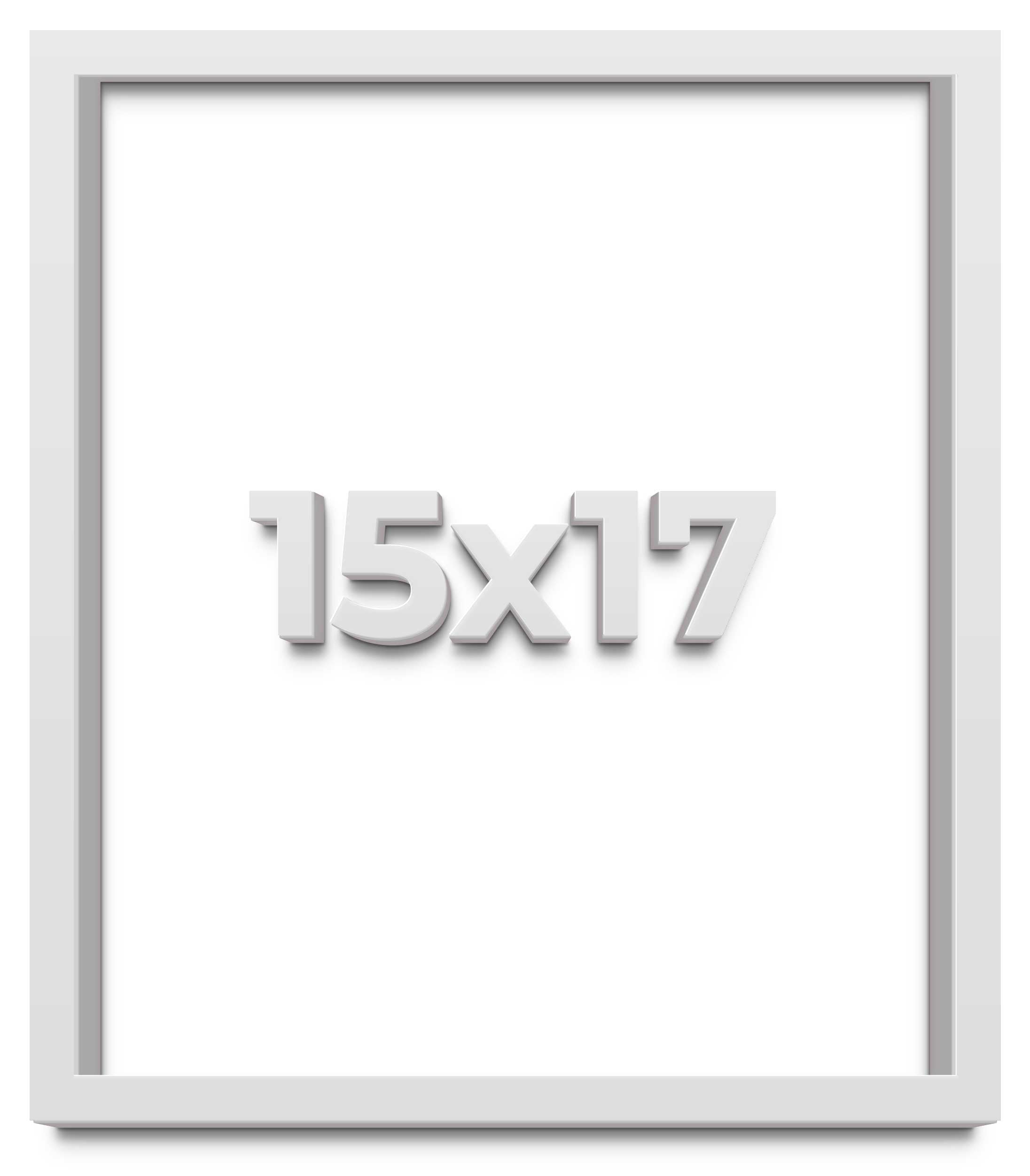 15x17 White Shadowbox Frame - Interior Size 15x17 by 1.5 Inches - Made ...