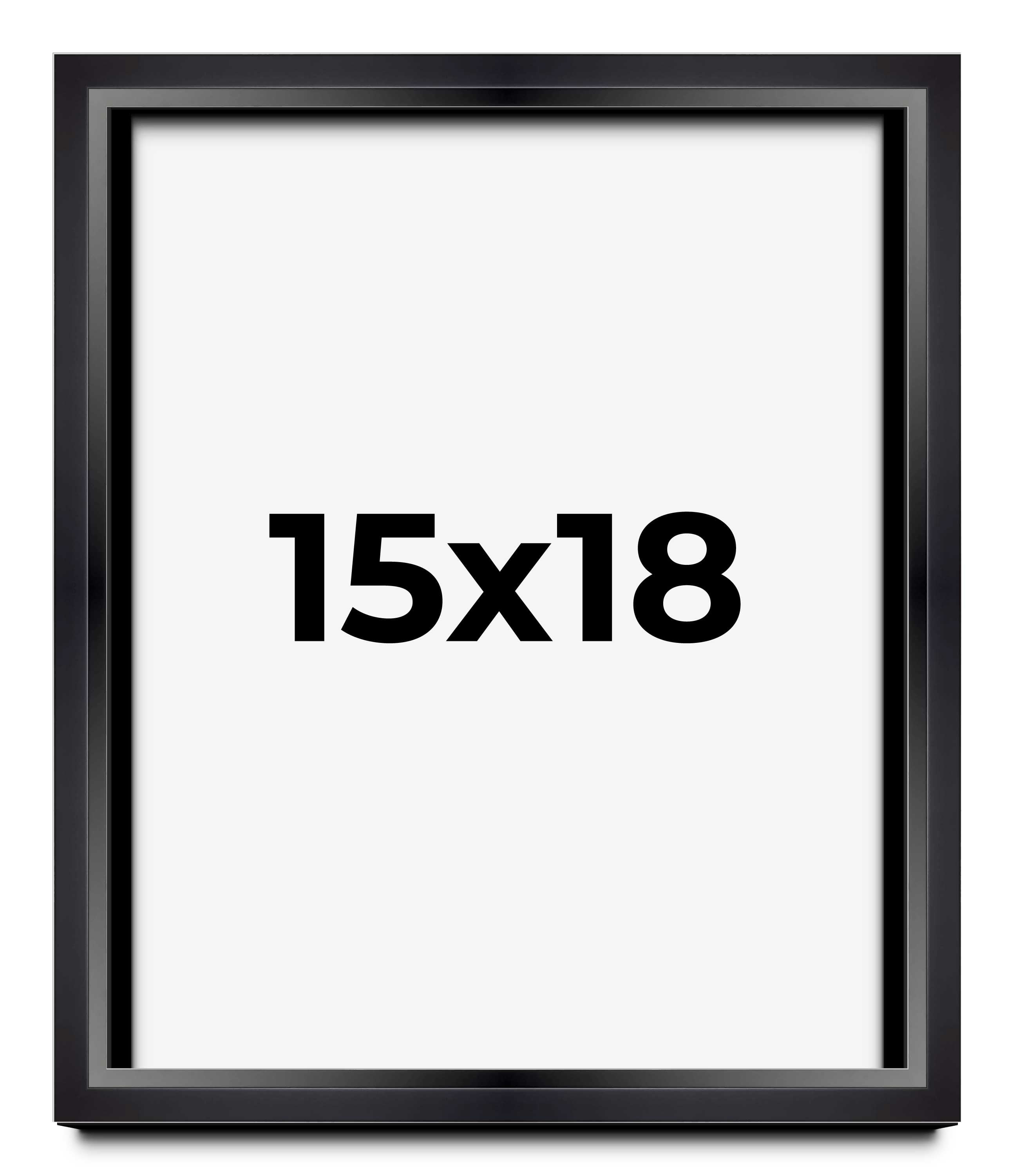 15x18 Black Shadowbox Frame - Interior Size 15x18 by 1.5 Inches - Made ...