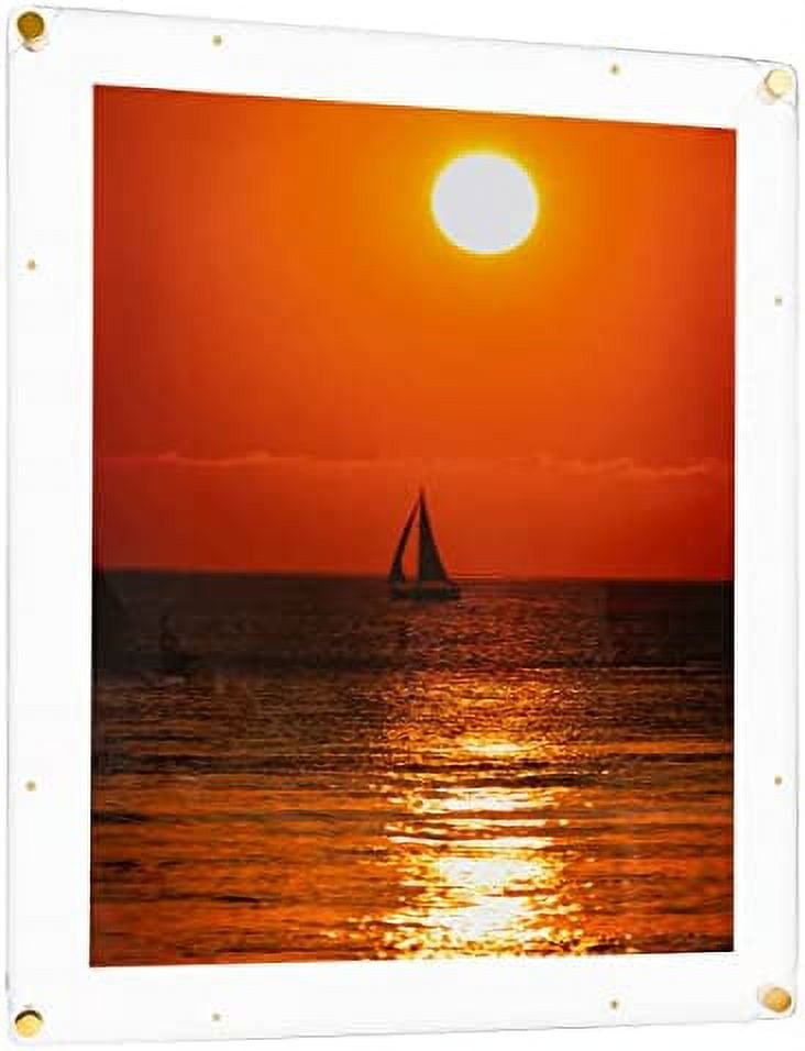 15x18 inch magnetic frame with standoffs for wall mounting and ...