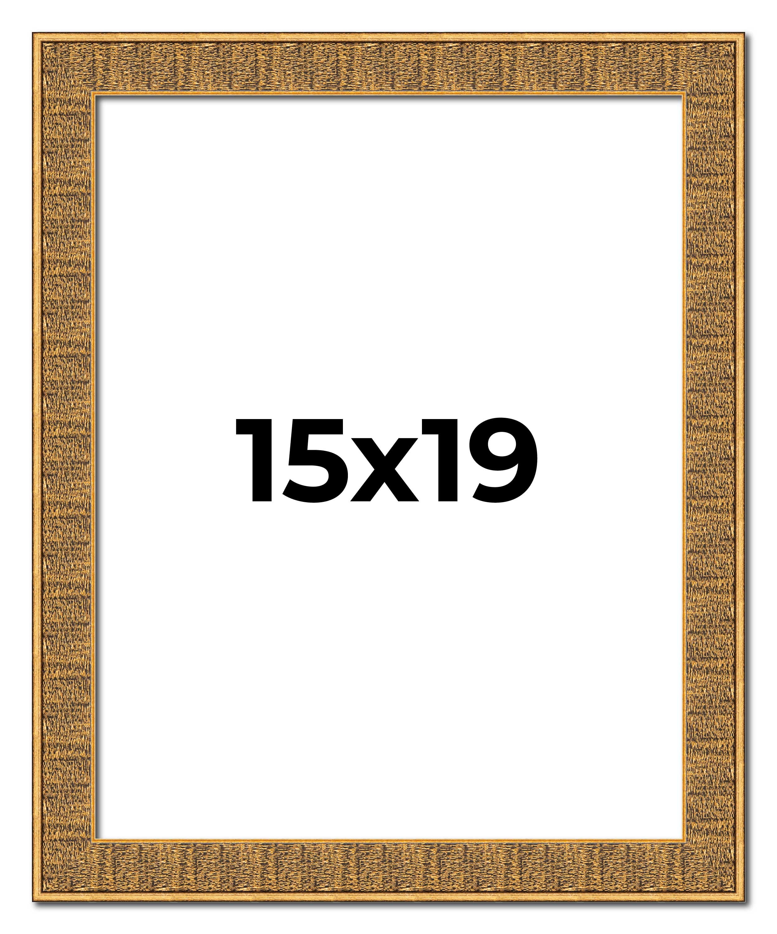 15x19 Frame Black and Gold Distressed Solid Wood Sonoma Picture Frame ...