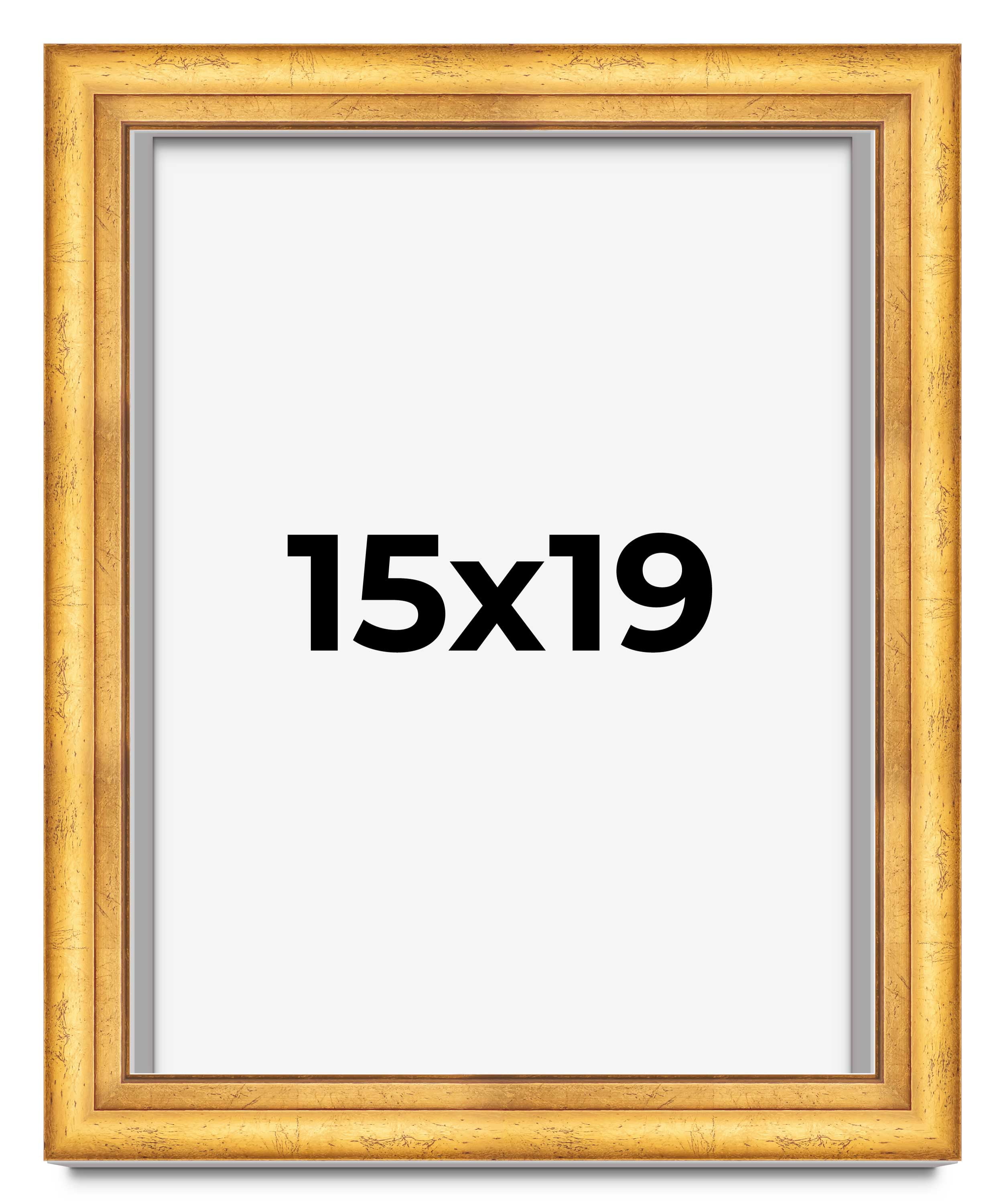 15x19 Shadow Box 1.75" Deep Gold Picture Frame - UV Acrylic, Foam Board ...