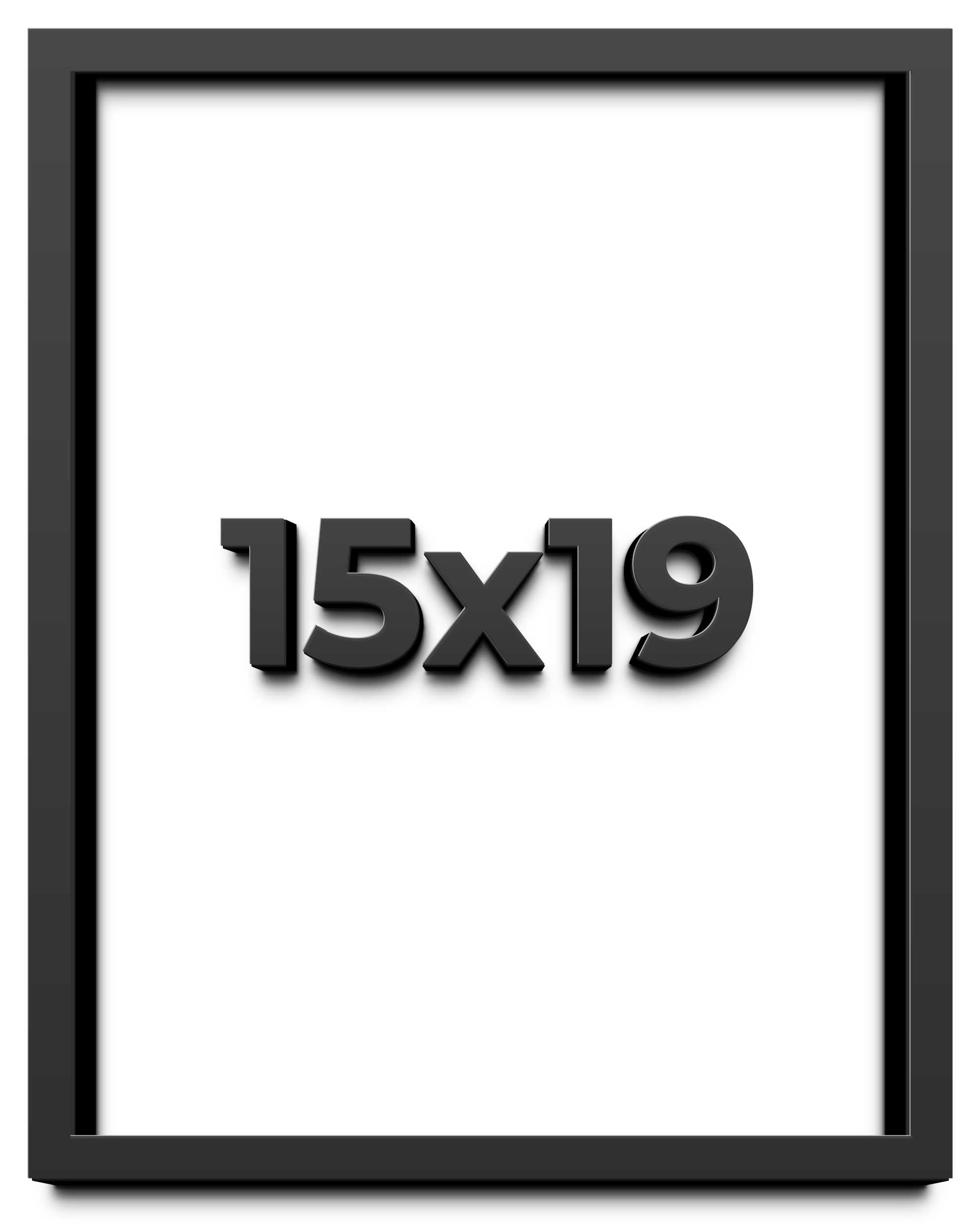 15x19 Shadow Box Frame Black | 2 Inches Deep Real Wood Contemporary ...