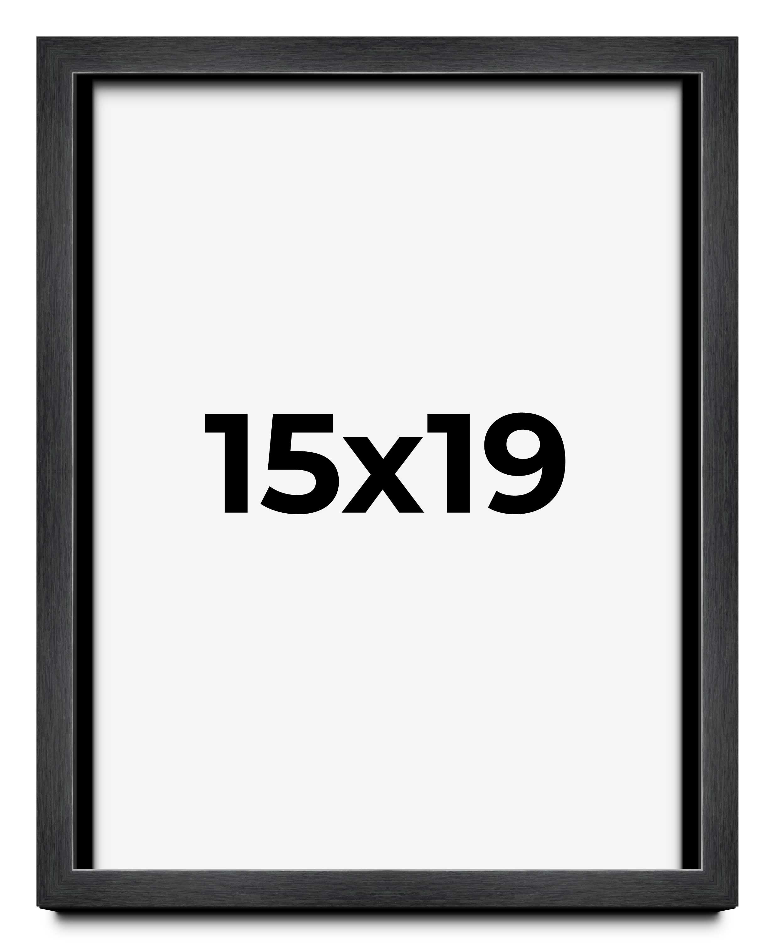 15x19 Shadow Box Frame Grey Charcoal Black | 0.875 Inches Deep | Solid ...