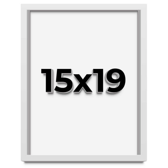 15x19 Shadow Box Frame White | 1 Inches Deep Real Wood Contemporary ...