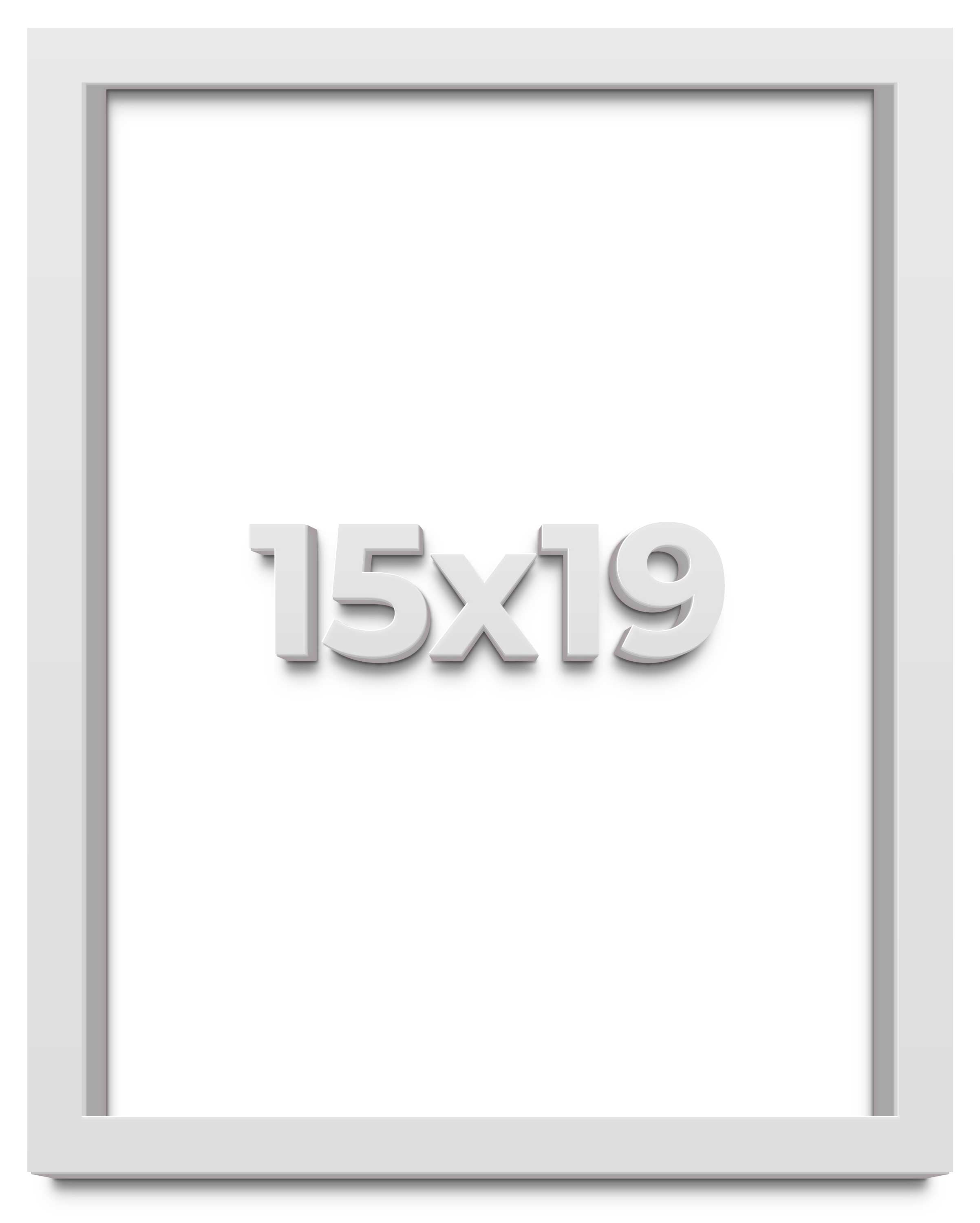 15x19 Shadow Box High Gloss White Display Frame | 1.625 Inches Deep | 1 ...