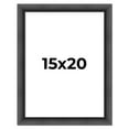 15x20 - 15 x 20 Contemporary Black Solid Wood Frame with UV Framer's ...