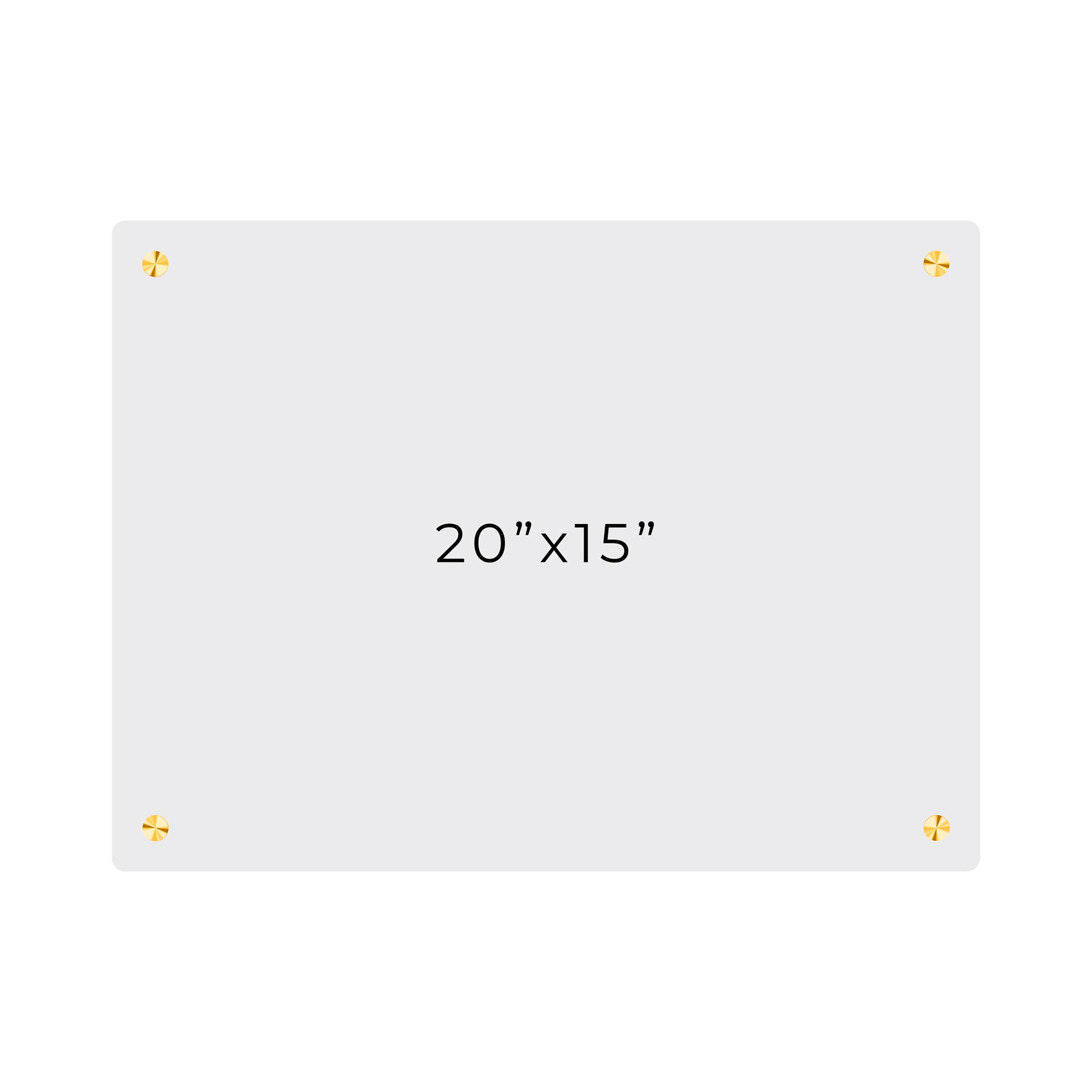 15x20 Dry Erase Board for Wall - with .25 Clear Acrylic and Gold Stand ...