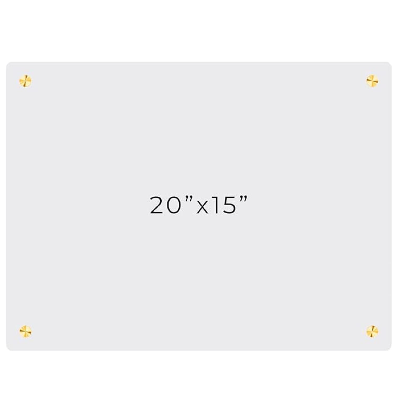 15x20 Dry Erase Board for Wall - Clear Acrylic Whiteboard with Stand ...