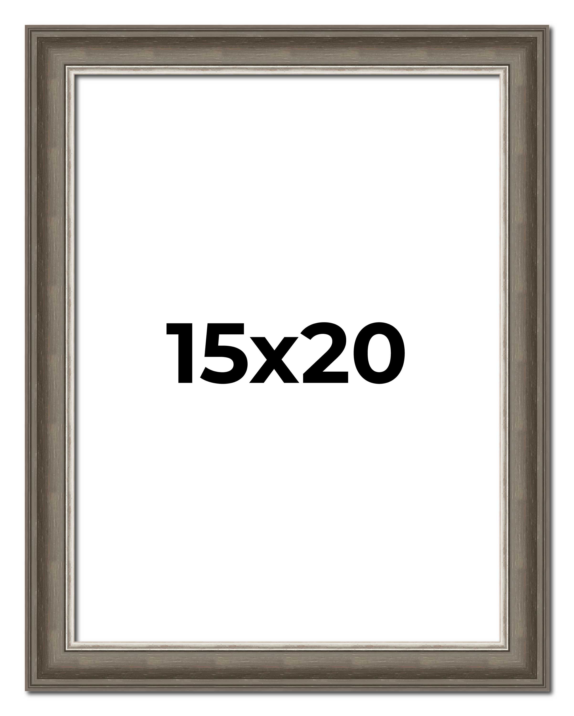 15x20 Frame Brown Solid Wood Picture Frame | 1.75 Inch Moulding Width ...