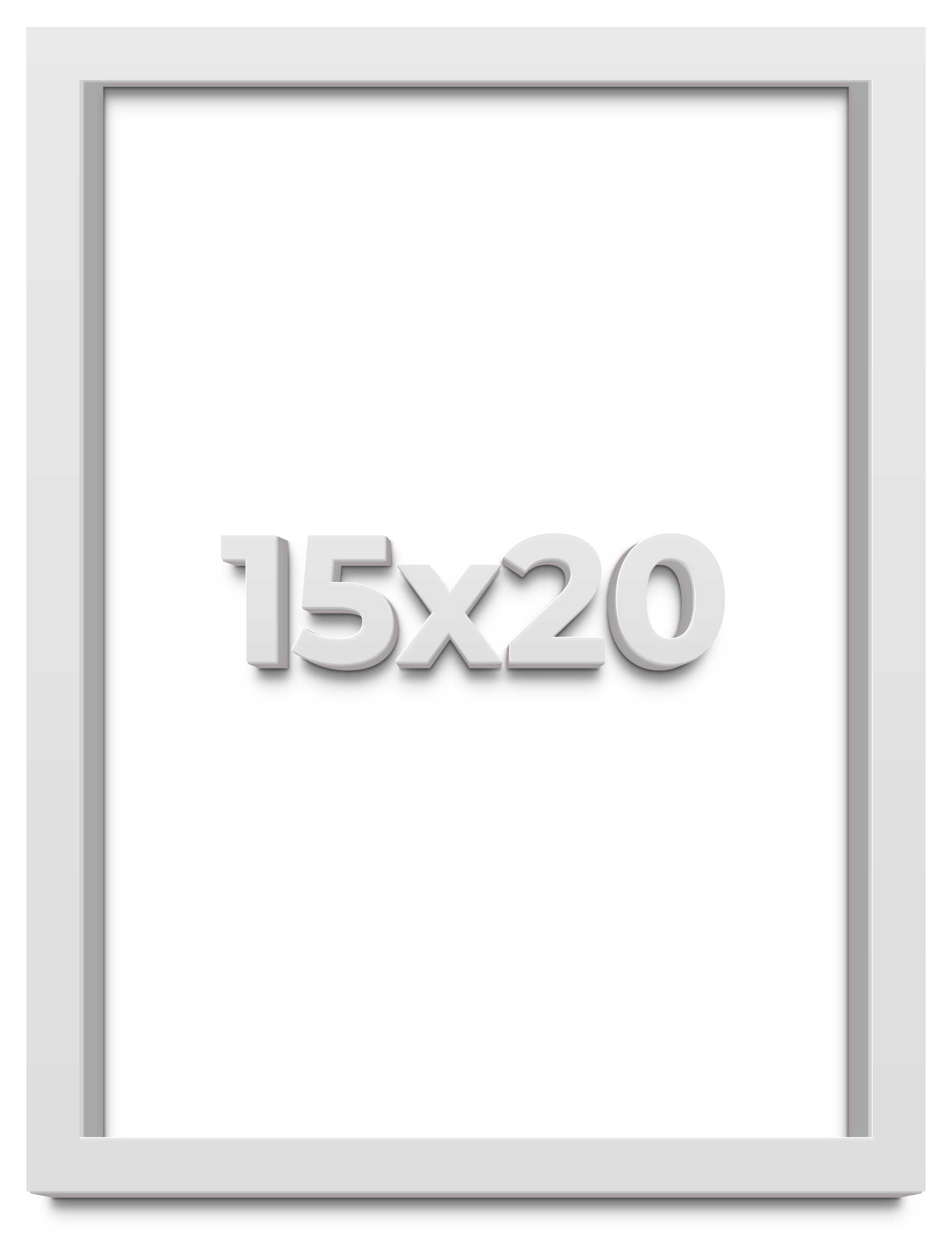 15x20 Shadow Box High Gloss White Display Frame | 1.625 Inches Deep | 1 ...
