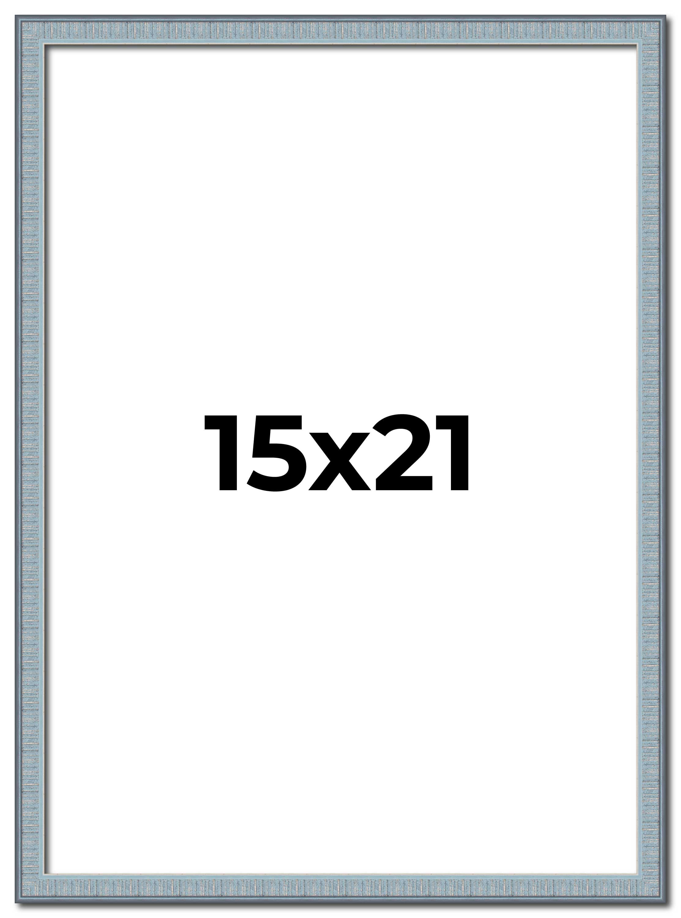 15x21 Frame Blue Scuffed Farm Board Solid Wood Picture Frame Width 0.75 ...