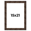 8x15 Frame Brown Round Mahogany Solid Wood Picture Frame | 1.625 Inch ...