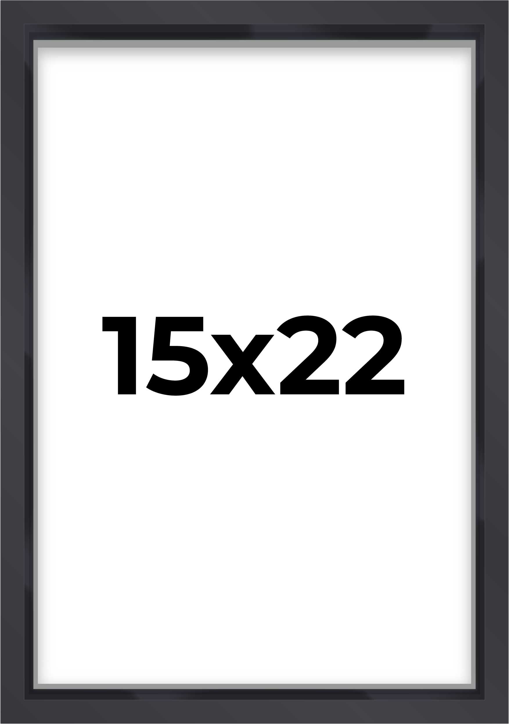 15x22 Black Shadowbox Frame - Interior Size 15x22 by 1 Inches - Made to ...