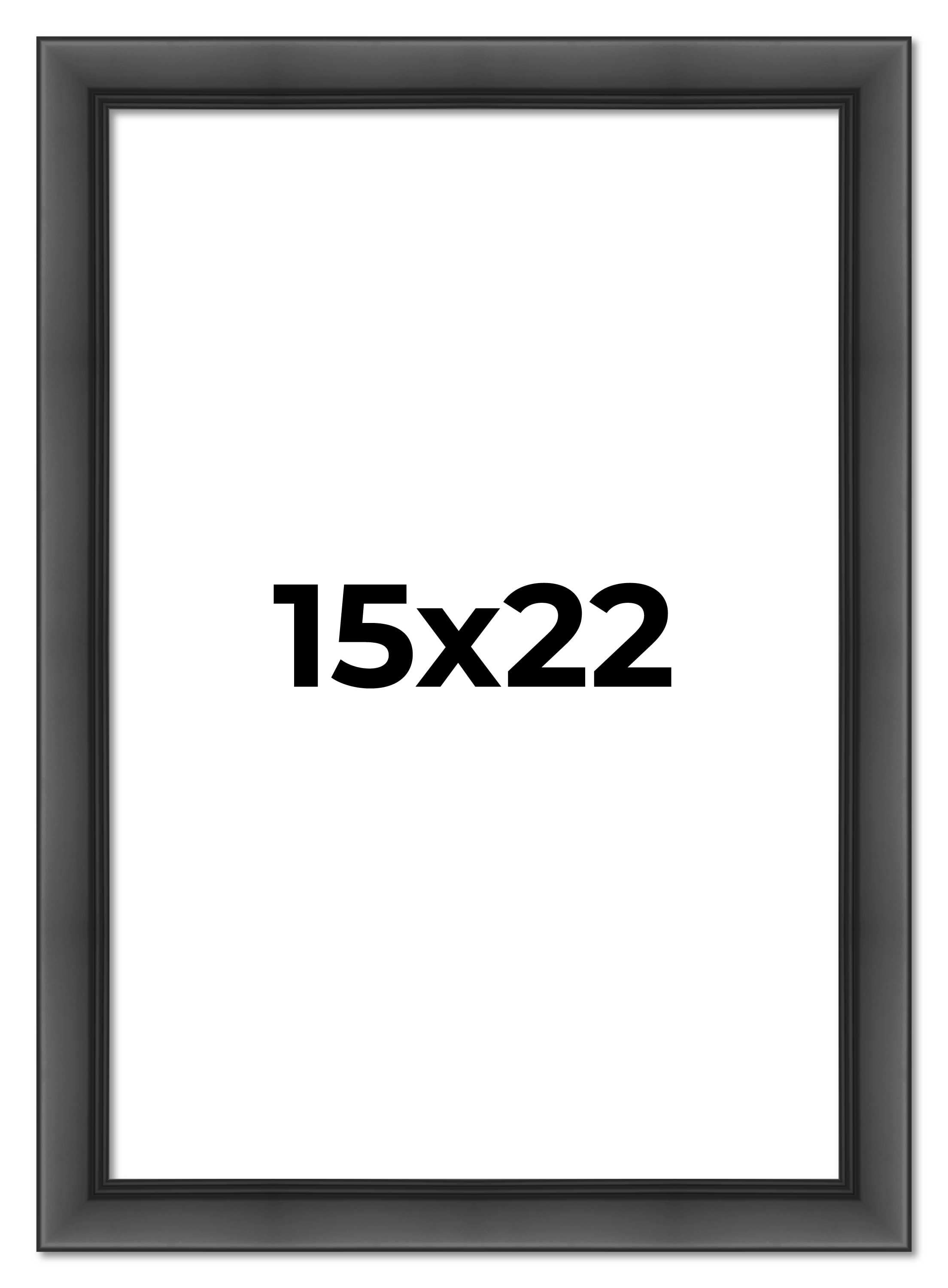 15x22 Frame Black Solid Wood Picture Frame - Complete Modern Photo ...