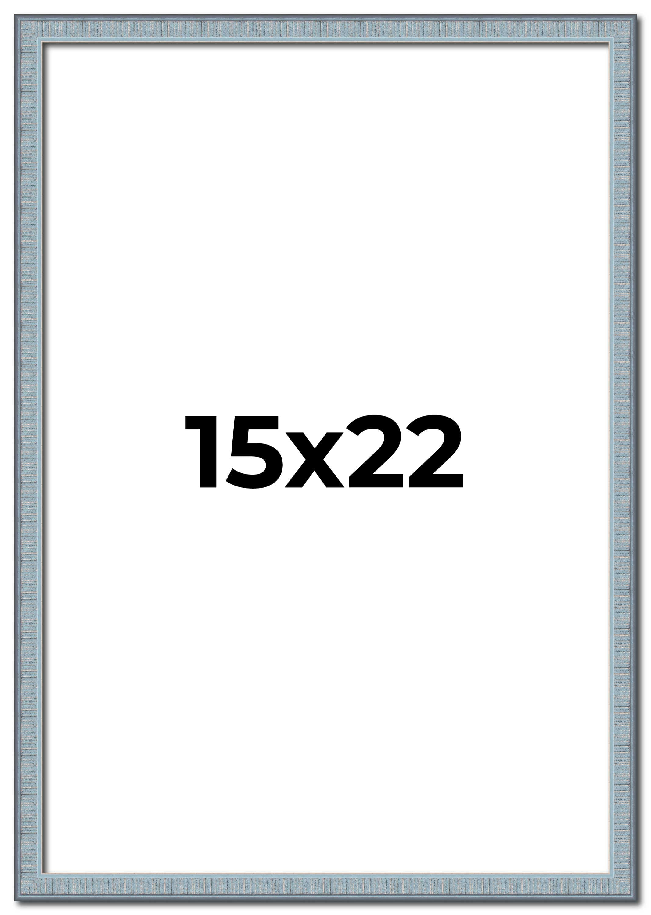 15x22 Frame Blue Scuffed Farm Board Solid Wood Picture Frame Width 0.75 ...