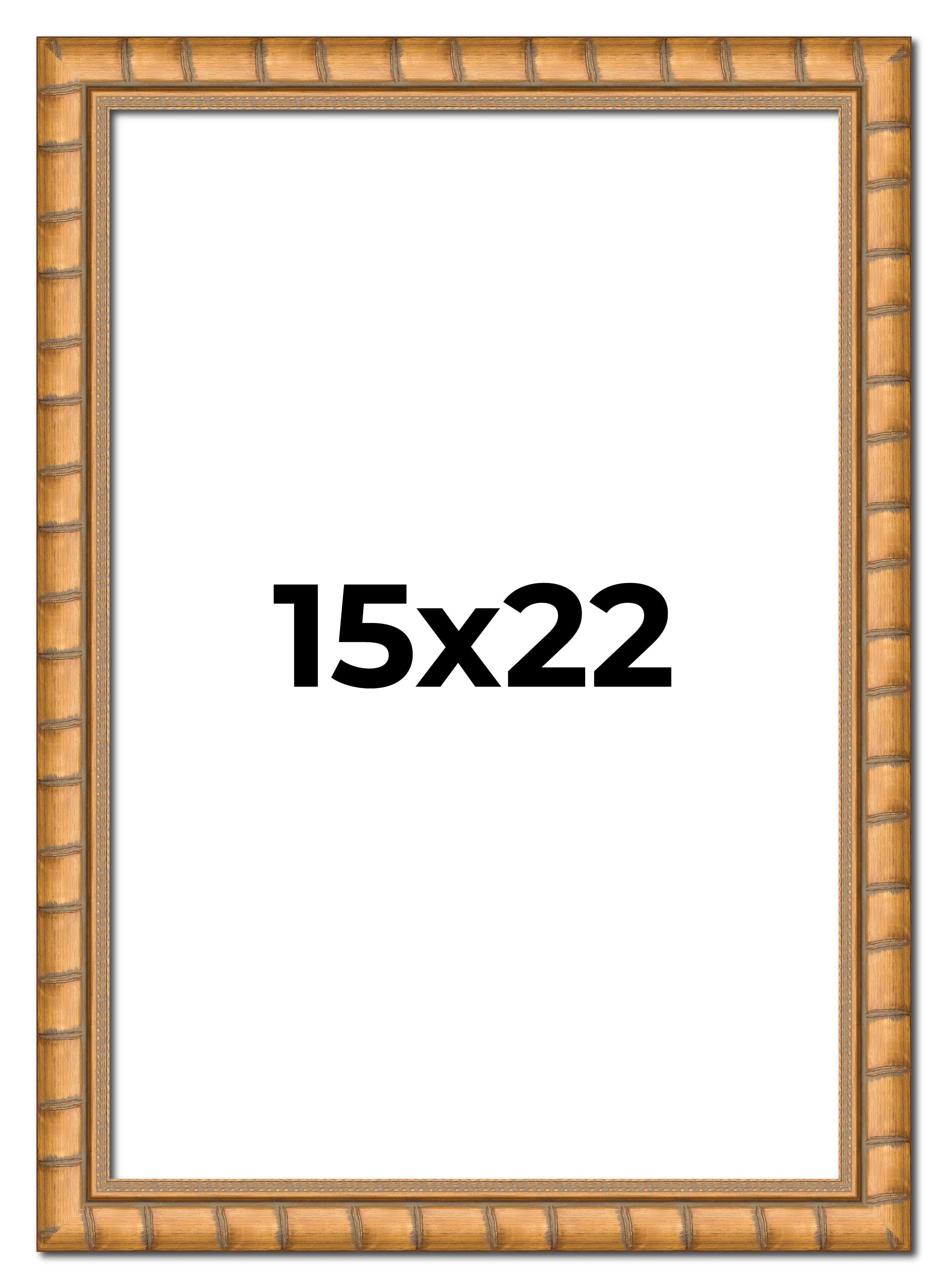 15x22 Frame Gold Real Wood Picture Frame Width 1.5 inches | Interior ...