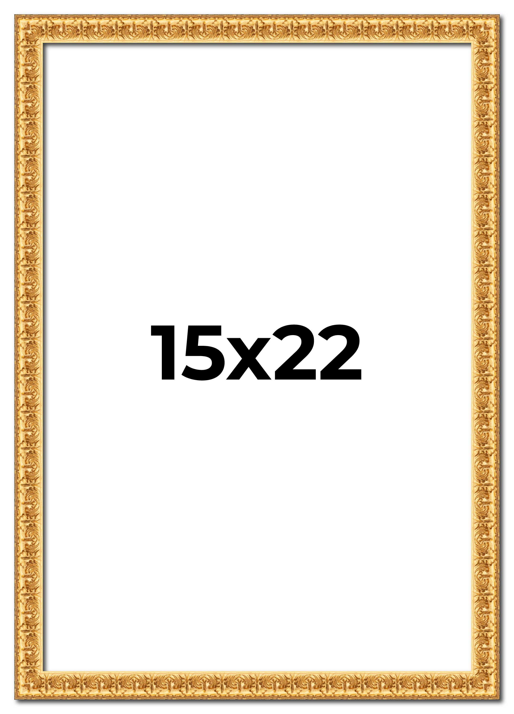 15x22 Frame Gold Real Wood Picture Frame Width 1 inches | Interior ...