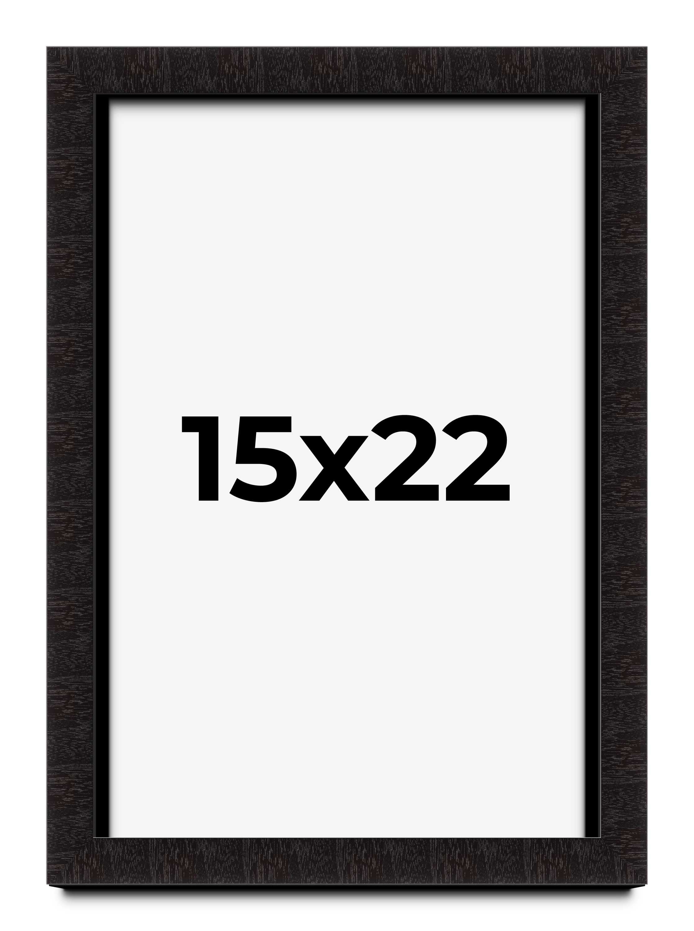 15x22 Shadow Box Black Solid Wood Display Picture Frame | 1 Inch Rabbet ...