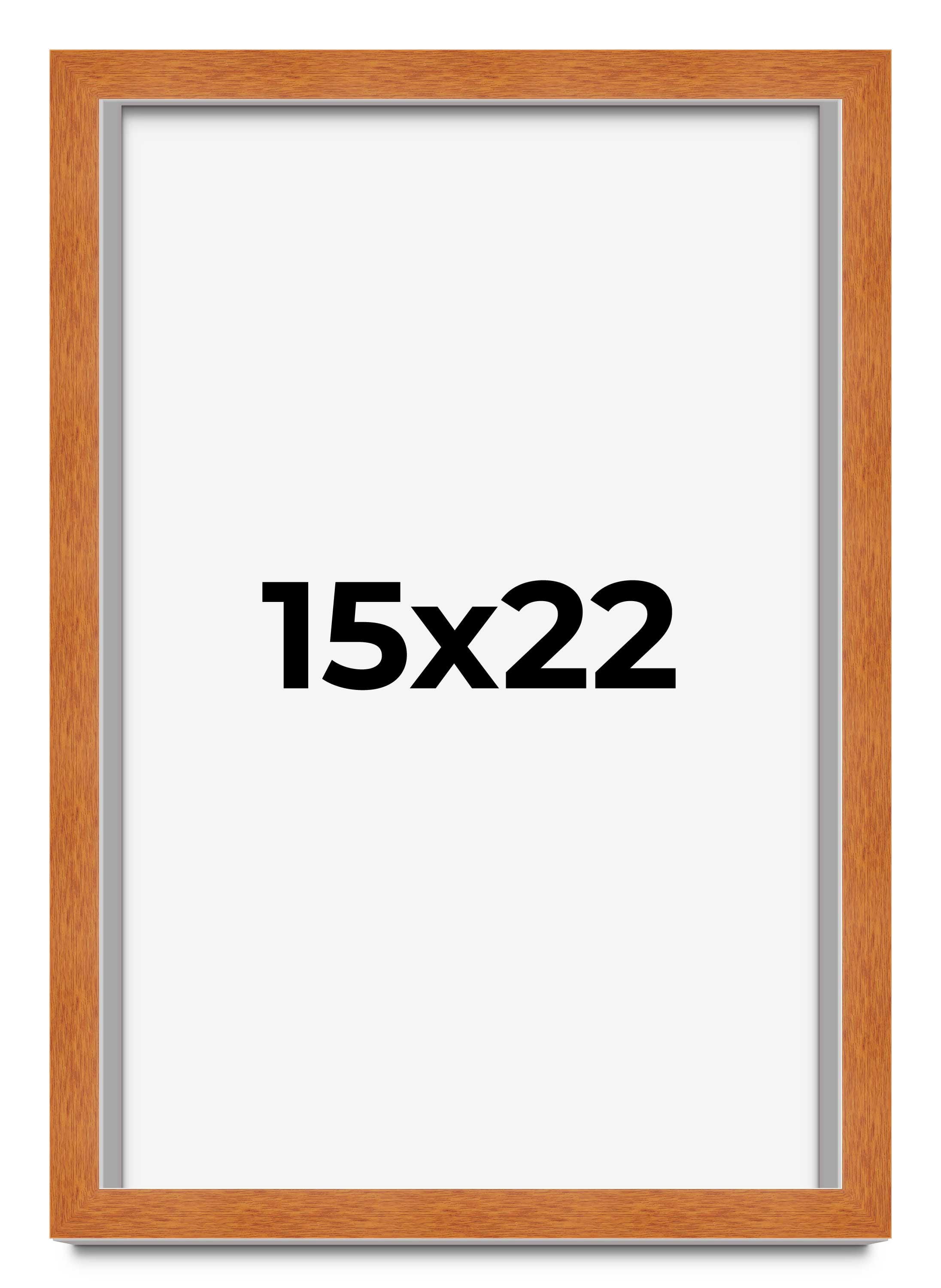 15x22 Shadow Box Frame Brown | 0.875 Inches Deep Real Wood Contemporary ...