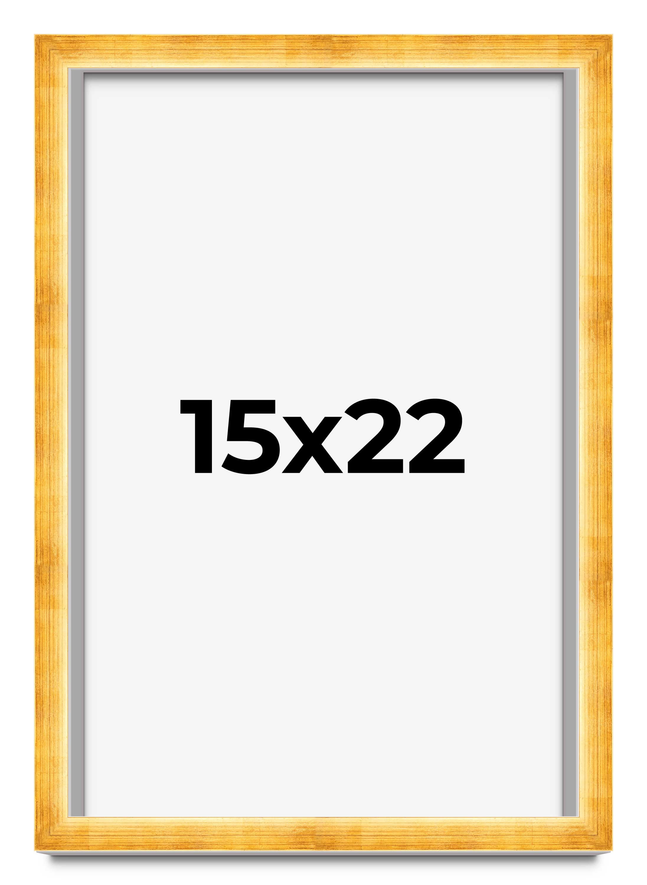 15x22 Shadow Box Frame Gold | 1.625 Inches Deep Real Wood Traditional ...