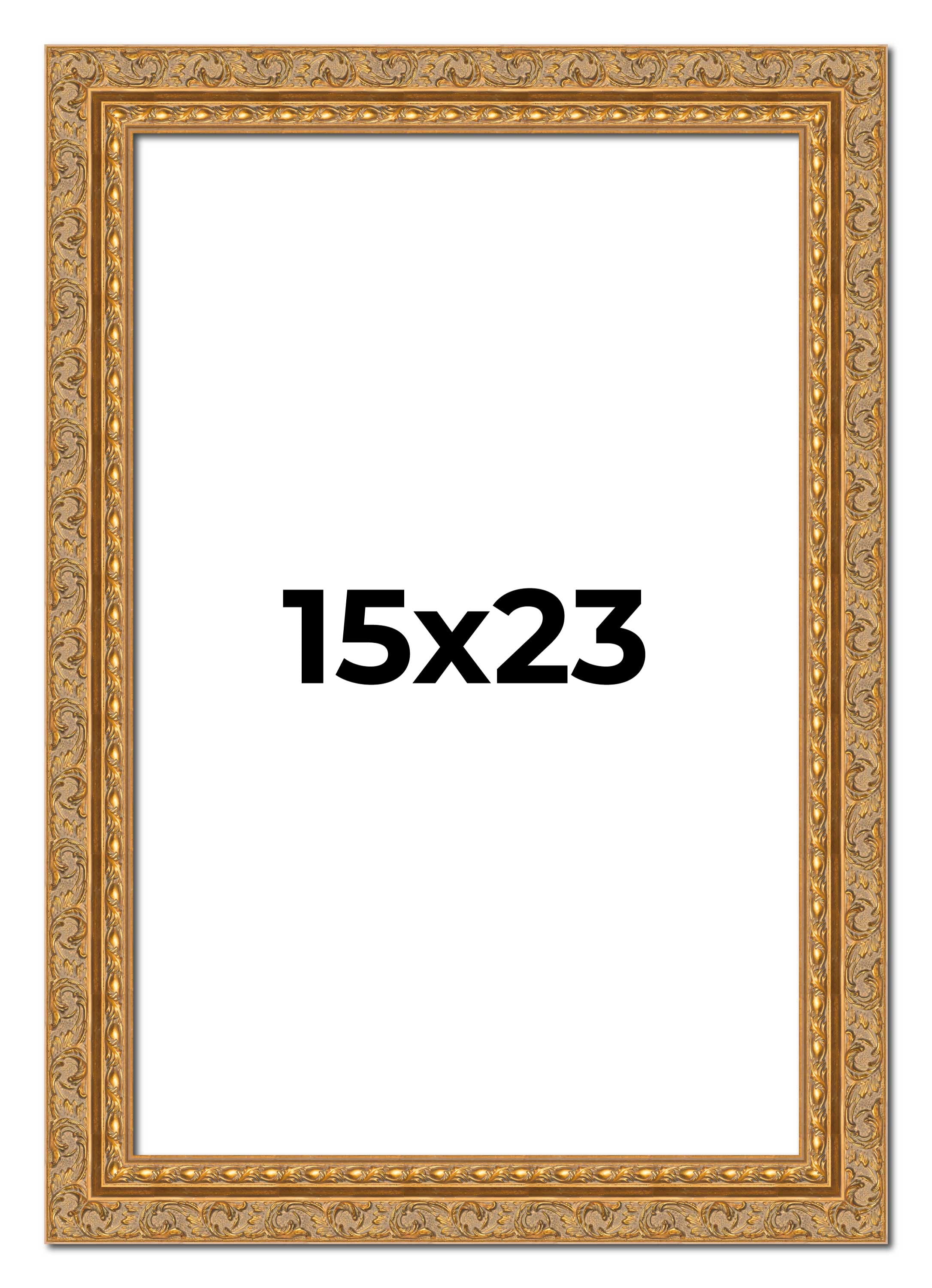 15x23 Frame Gold Ornate Solid Wood Picture Frame | 2 Inch Moulding ...
