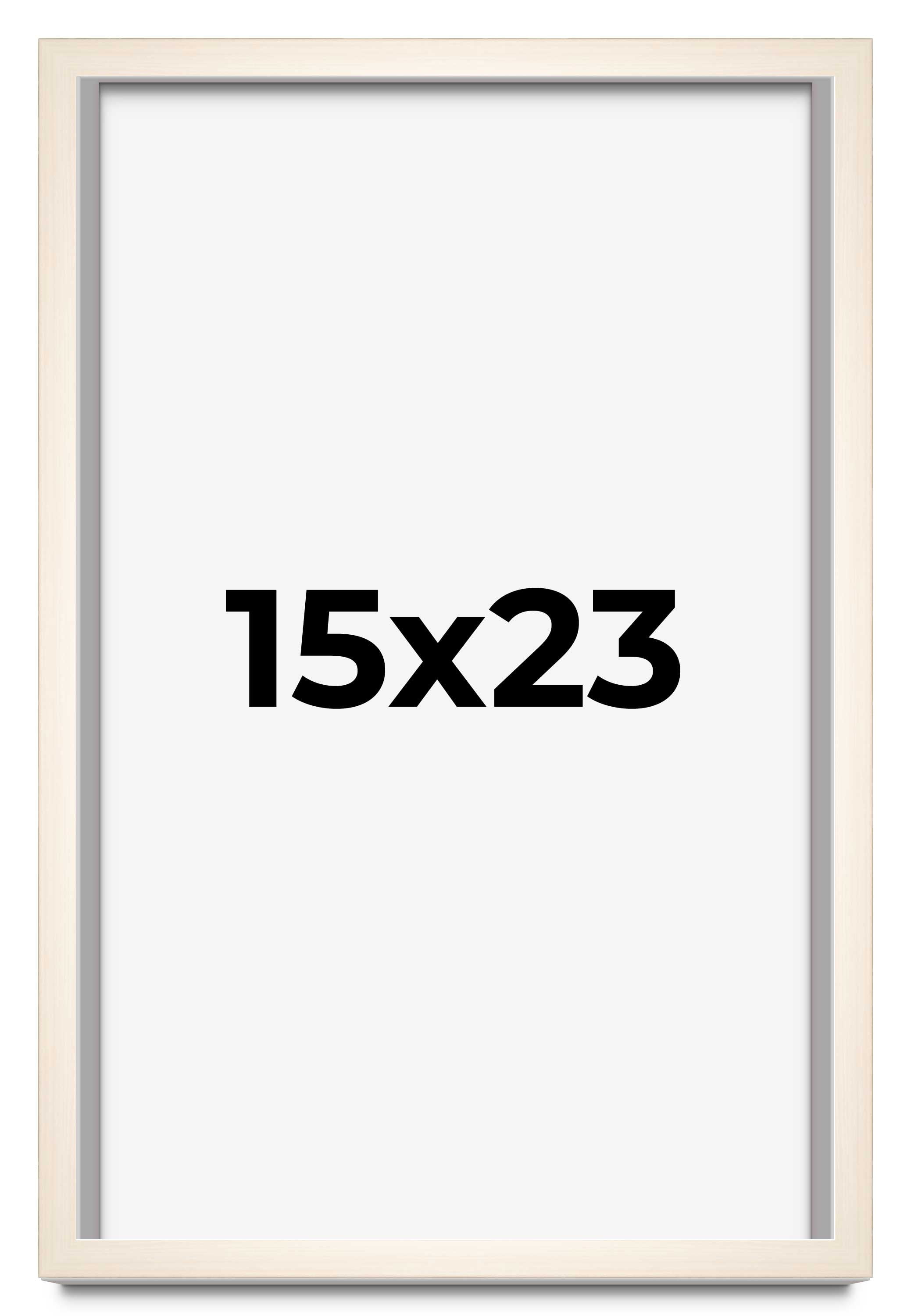 15x23 Frame White Wash Solid Wood Picture Frame | 0.8125 Inch Moulding ...