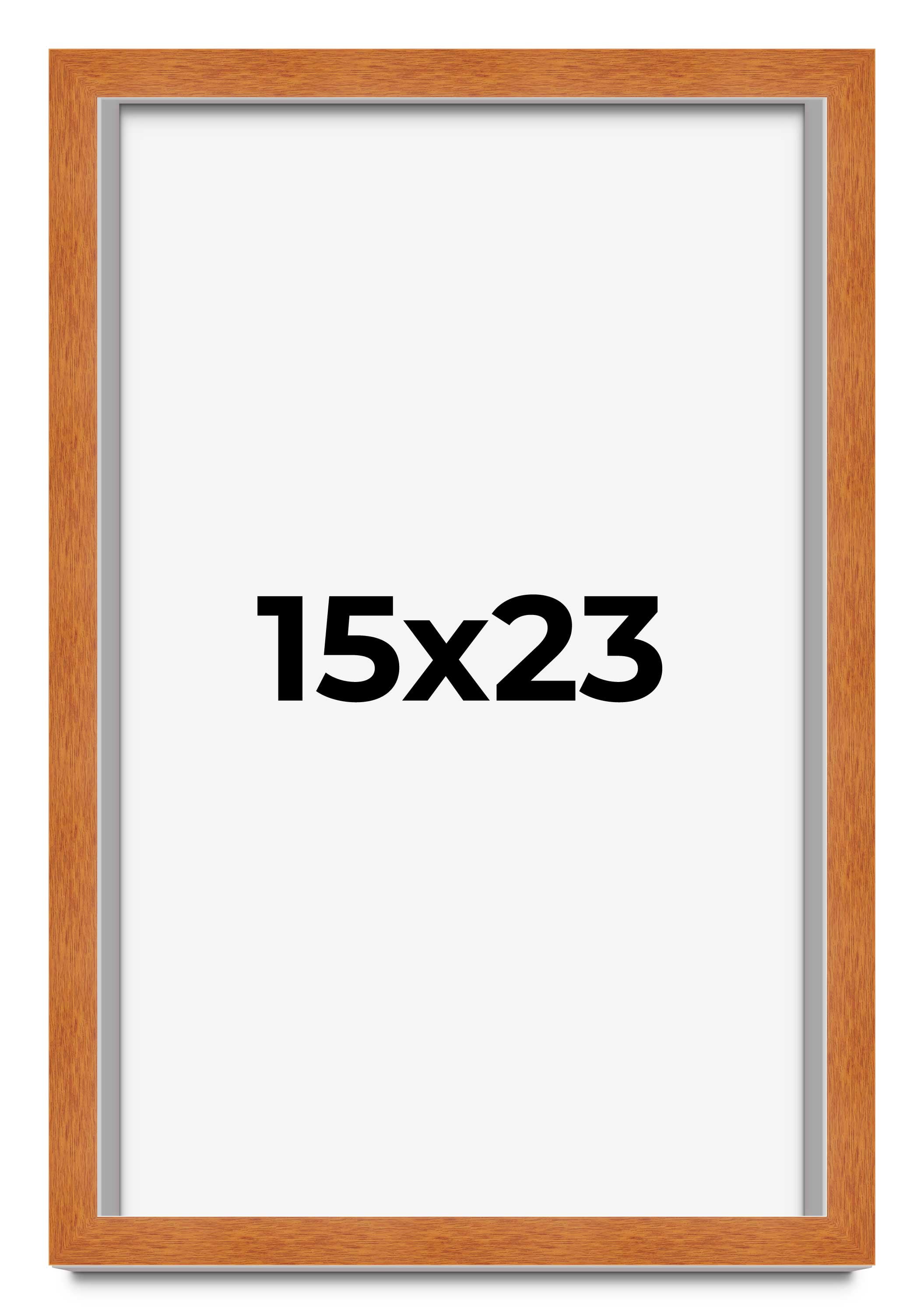 15x23 Shadow Box Frame Brown | 0.875 Inches Deep Real Wood Contemporary ...