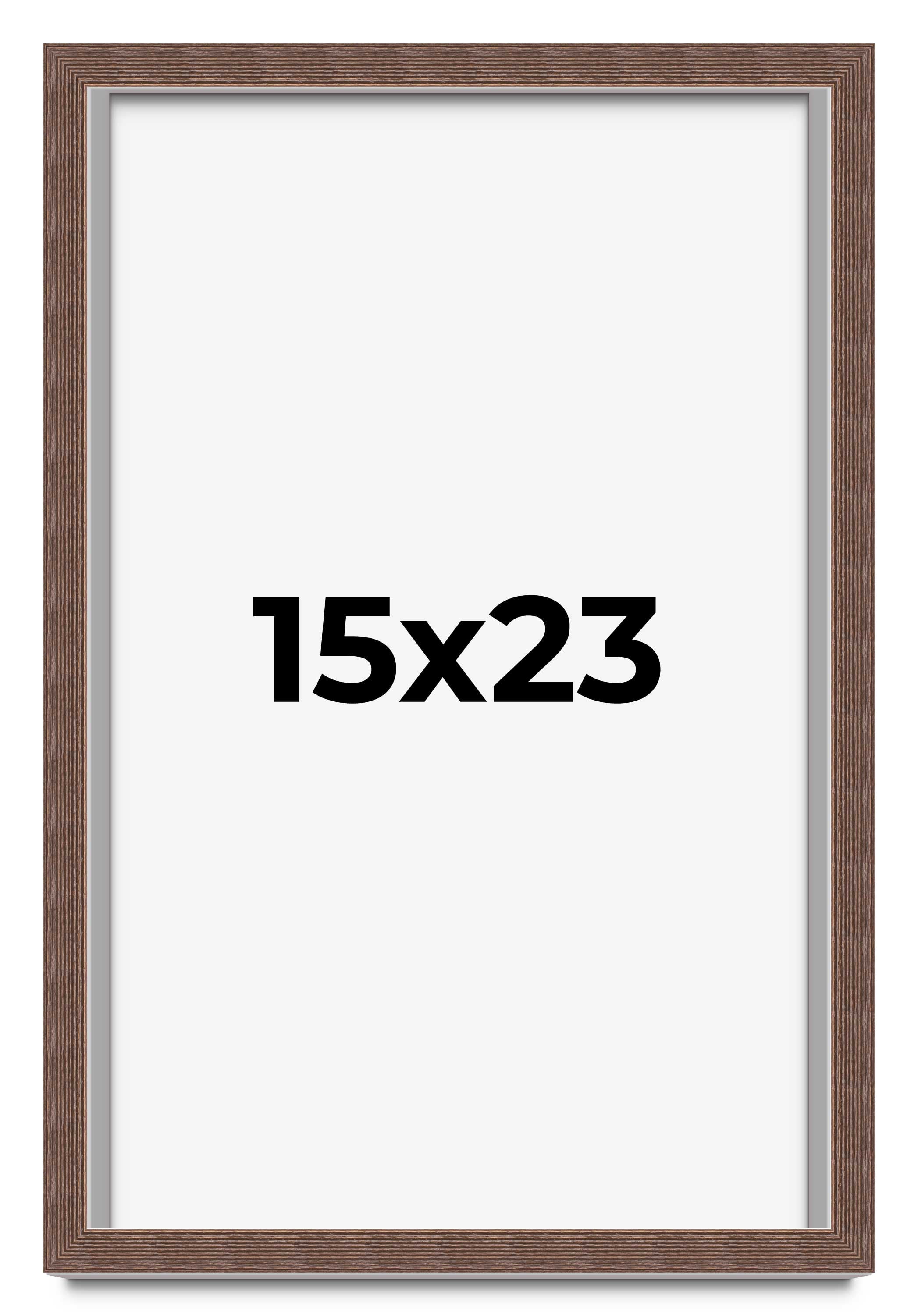 15x23 Shadow Box Frame Brown | 1.125 inches Deep Real Wood Rustic ...