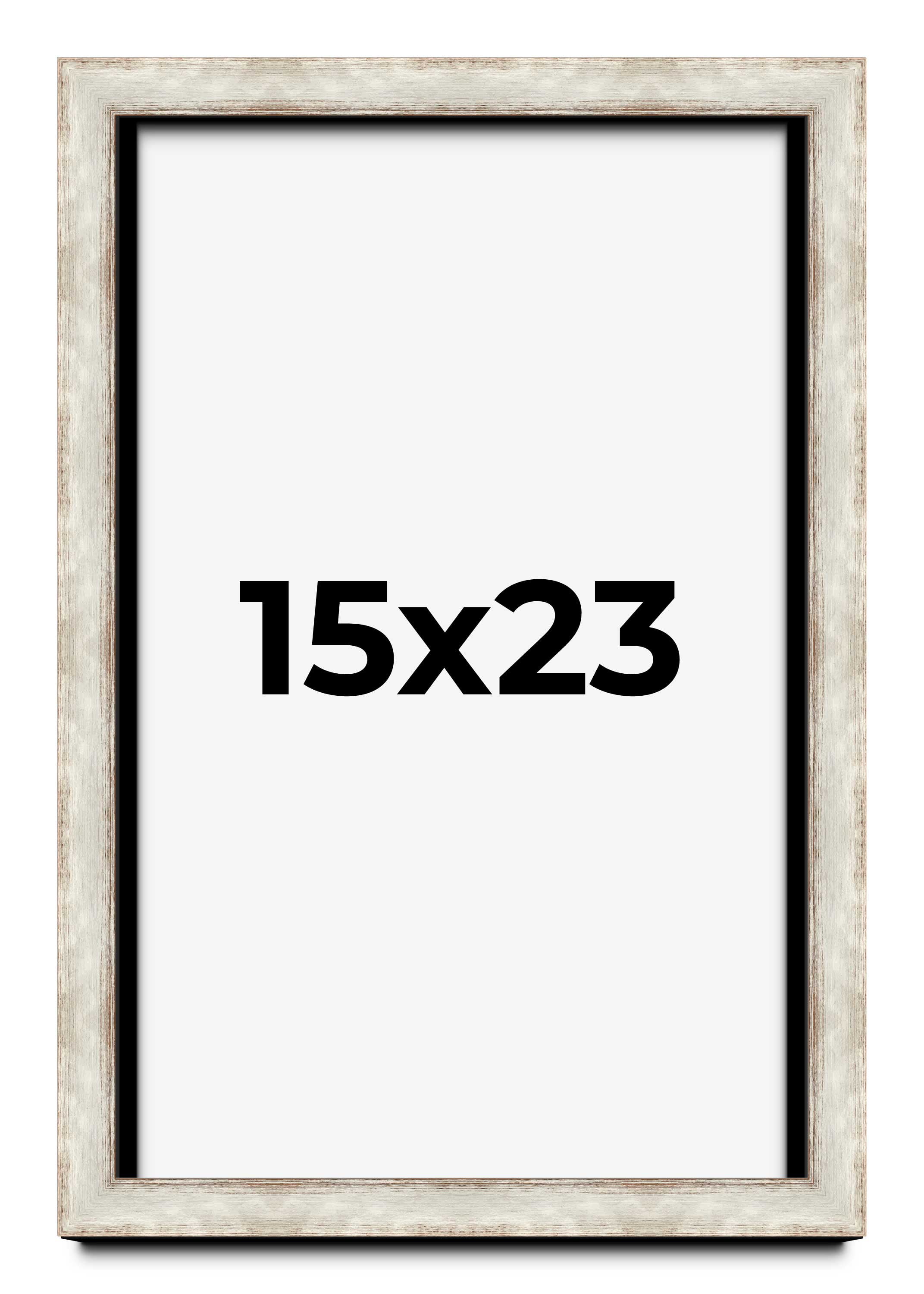 15x23 Shadow Box Frame Silver | 1.625 Inches Deep Real Wood ...